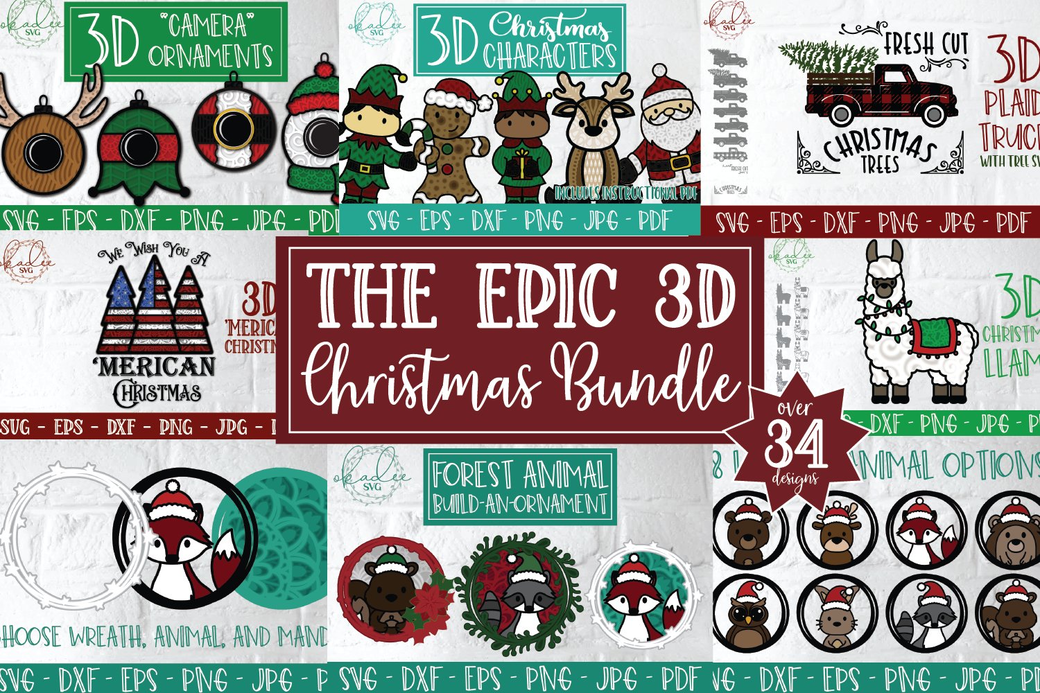 Epic 3D Christmas Bundle, Holiday Papercut Bundle, SVG, DXF (1019674 ...
