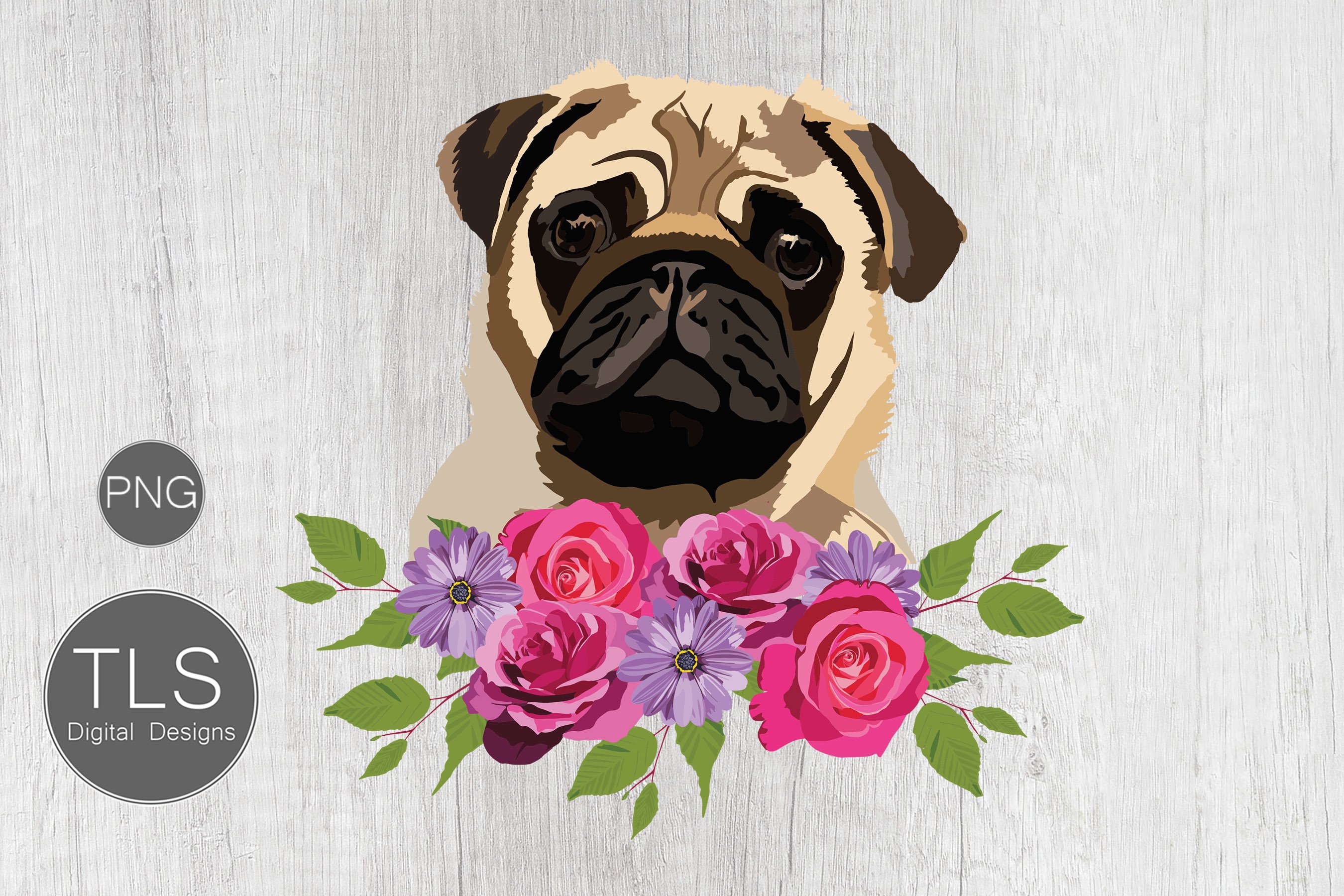 Pug Sublimation Design, Dog Sublimation, Pug png (378423) | Sublimation ...