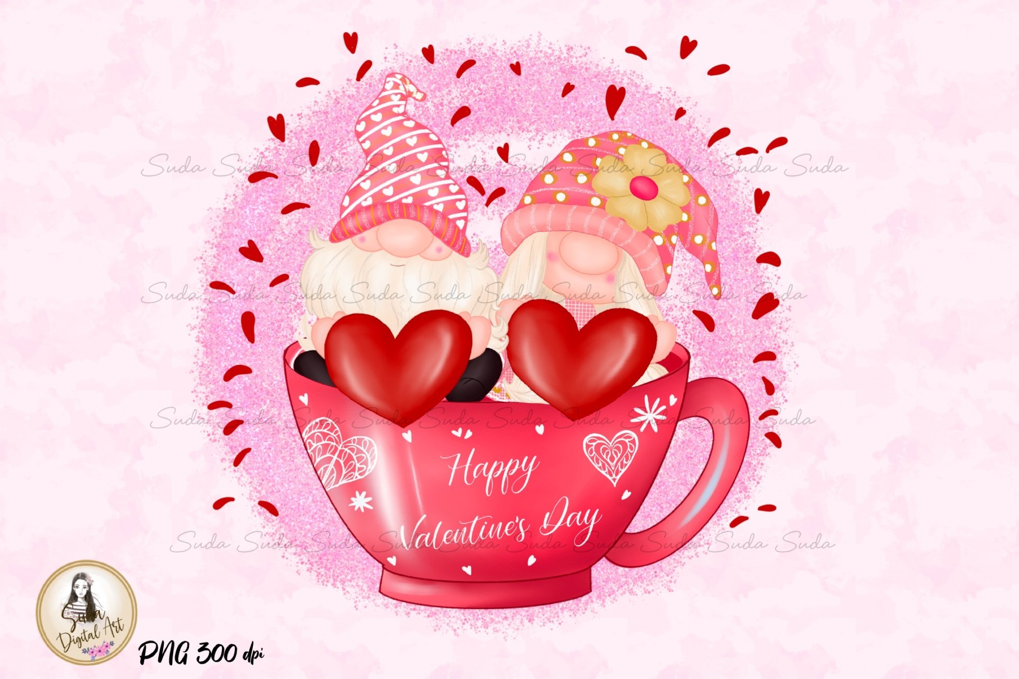 Cup Valentines Day Gnomes Sublimation (1154303) | Sublimation | Design ...