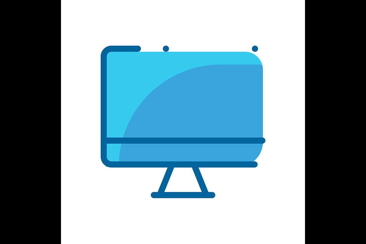 Computer symbol blue Icon vector illustration (875565) | Icons | Design ...