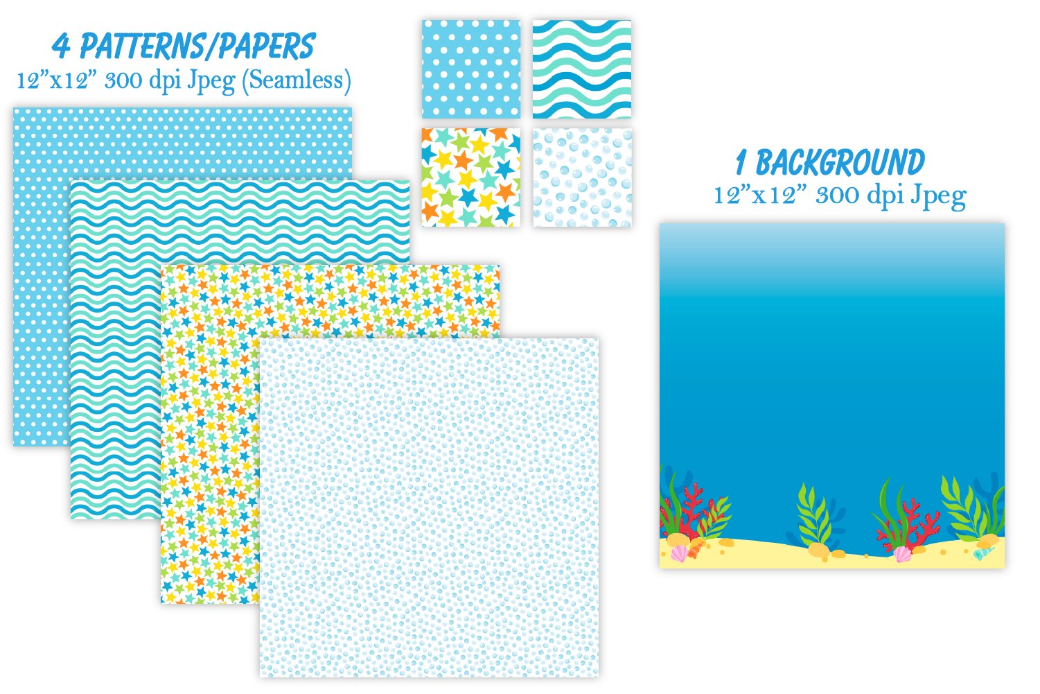 Under the sea clipart, Under the sea graphics & illustration (75434 ...