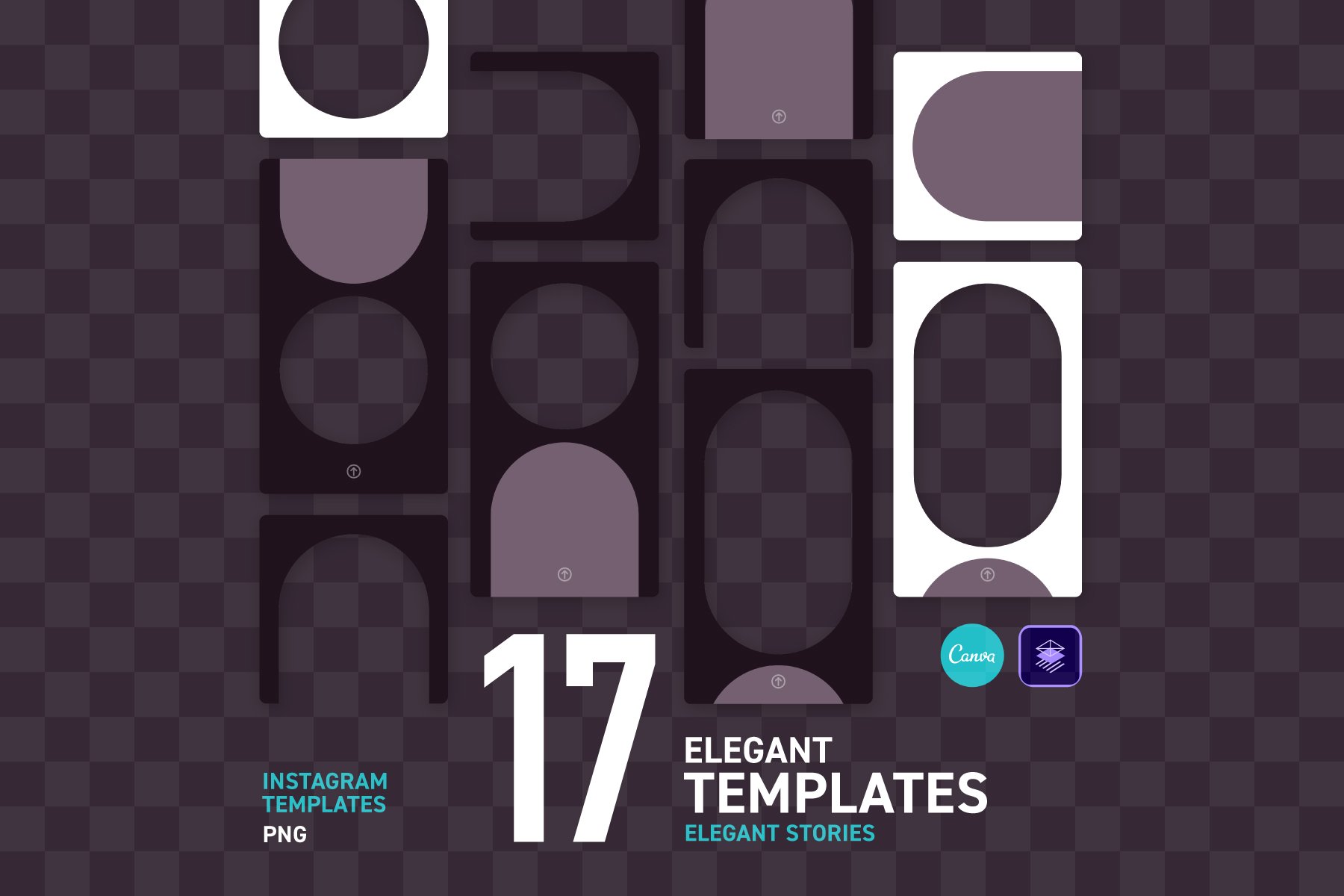 Instagram Frames & Templates - 17 Canva Post & Story & Reel