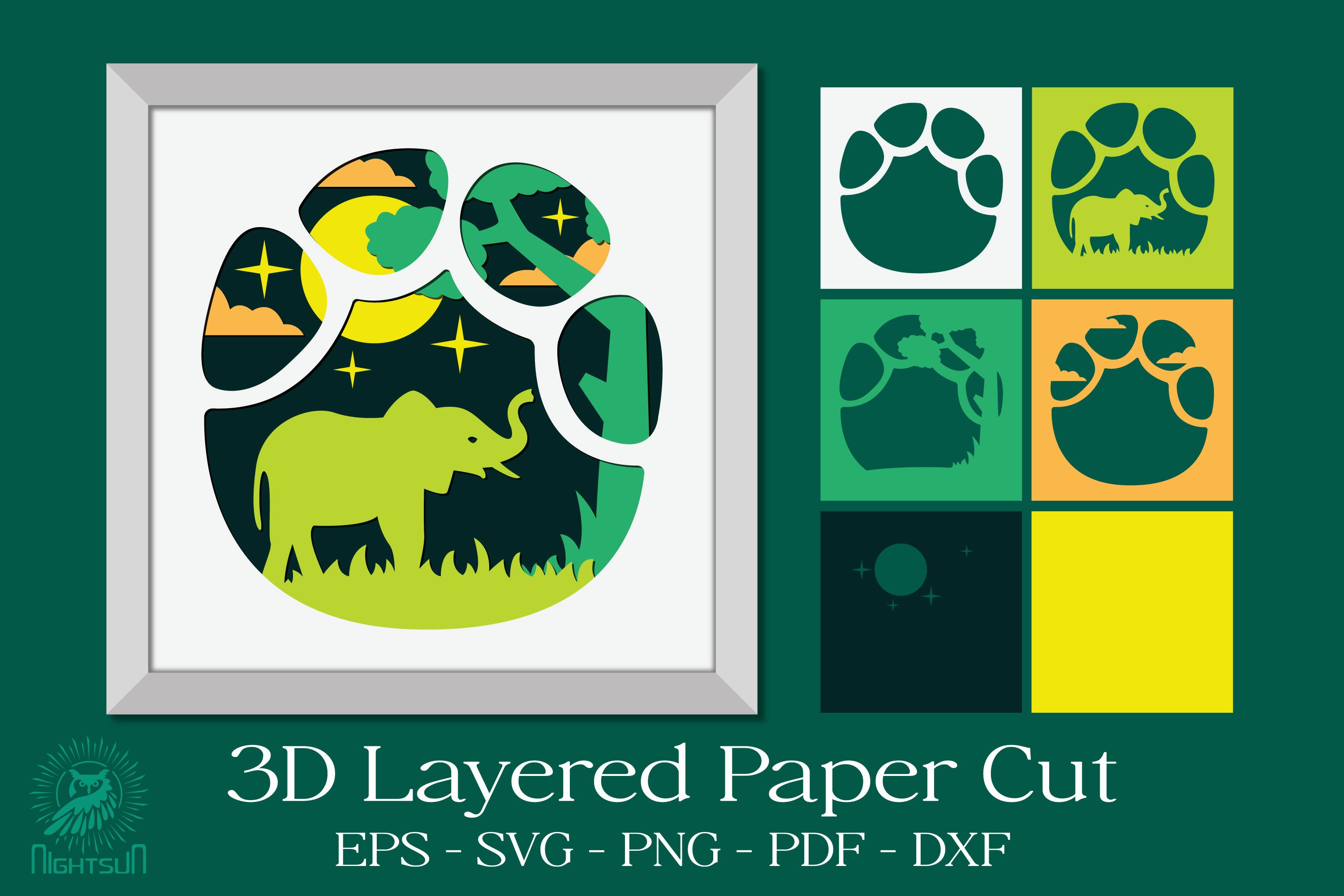 Elephant Footprint Template