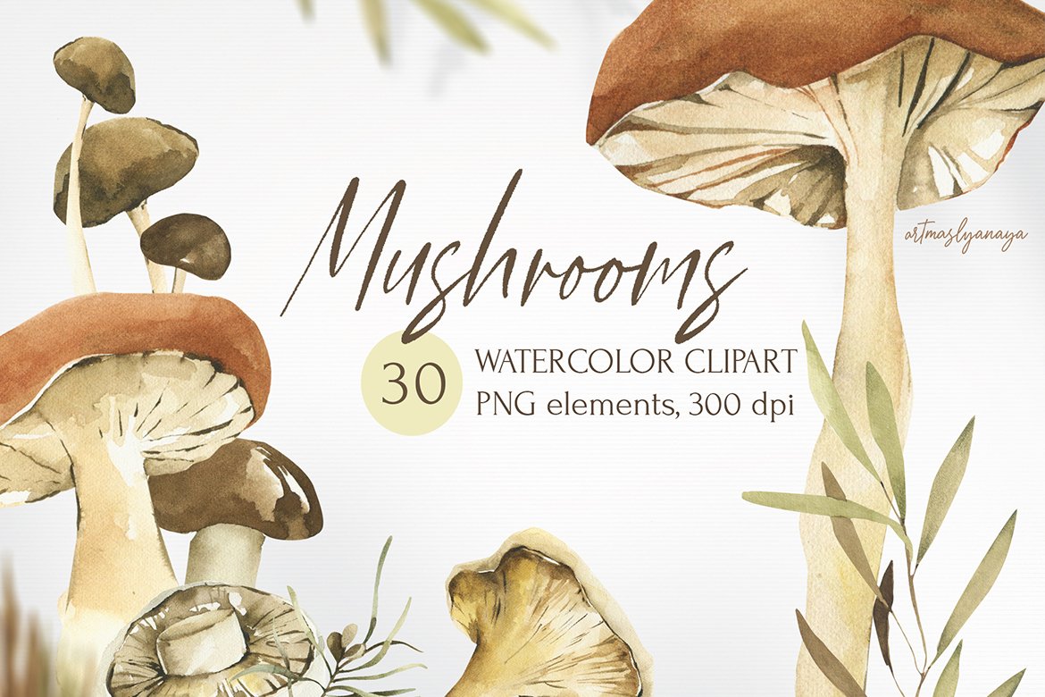 Craft Supplies & Tools Scrapbooking woodland clipart forest mushroom ...