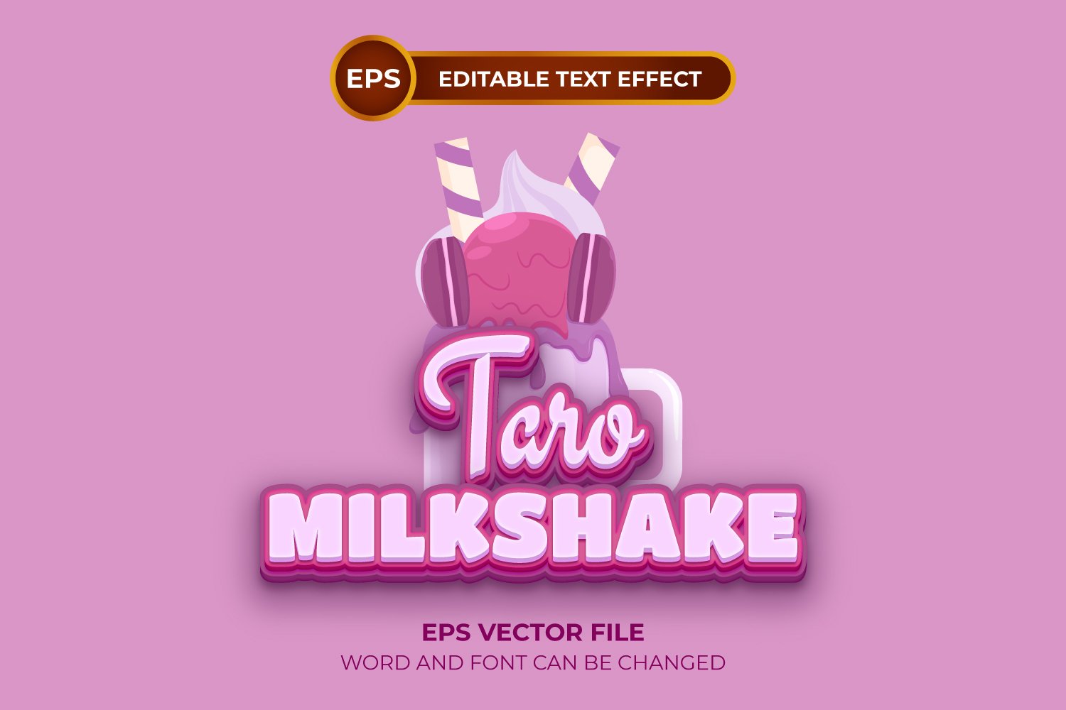 Taro milkshake logo