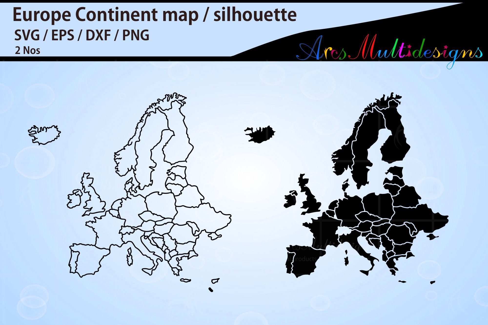 Vector Map Of Europe Continent Political One Stop Map