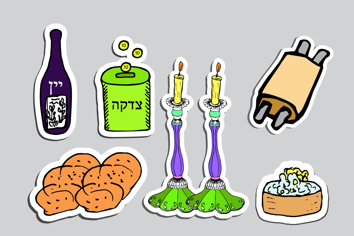 Set of 23 stickers. Jewish holiday. Rosh Hashanah, Sukkot (111342 ...