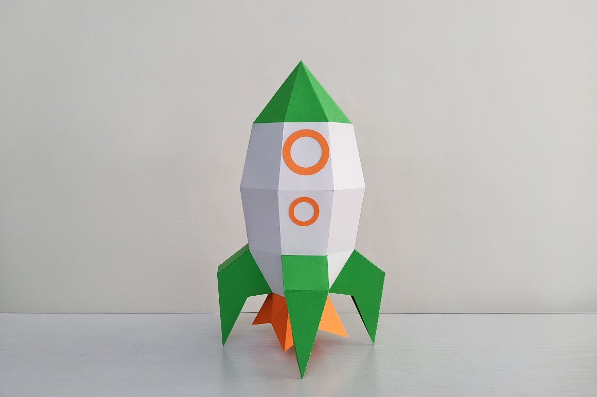 DIY Rocket - 3d papercraft (209772) | Printables | Design Bundles