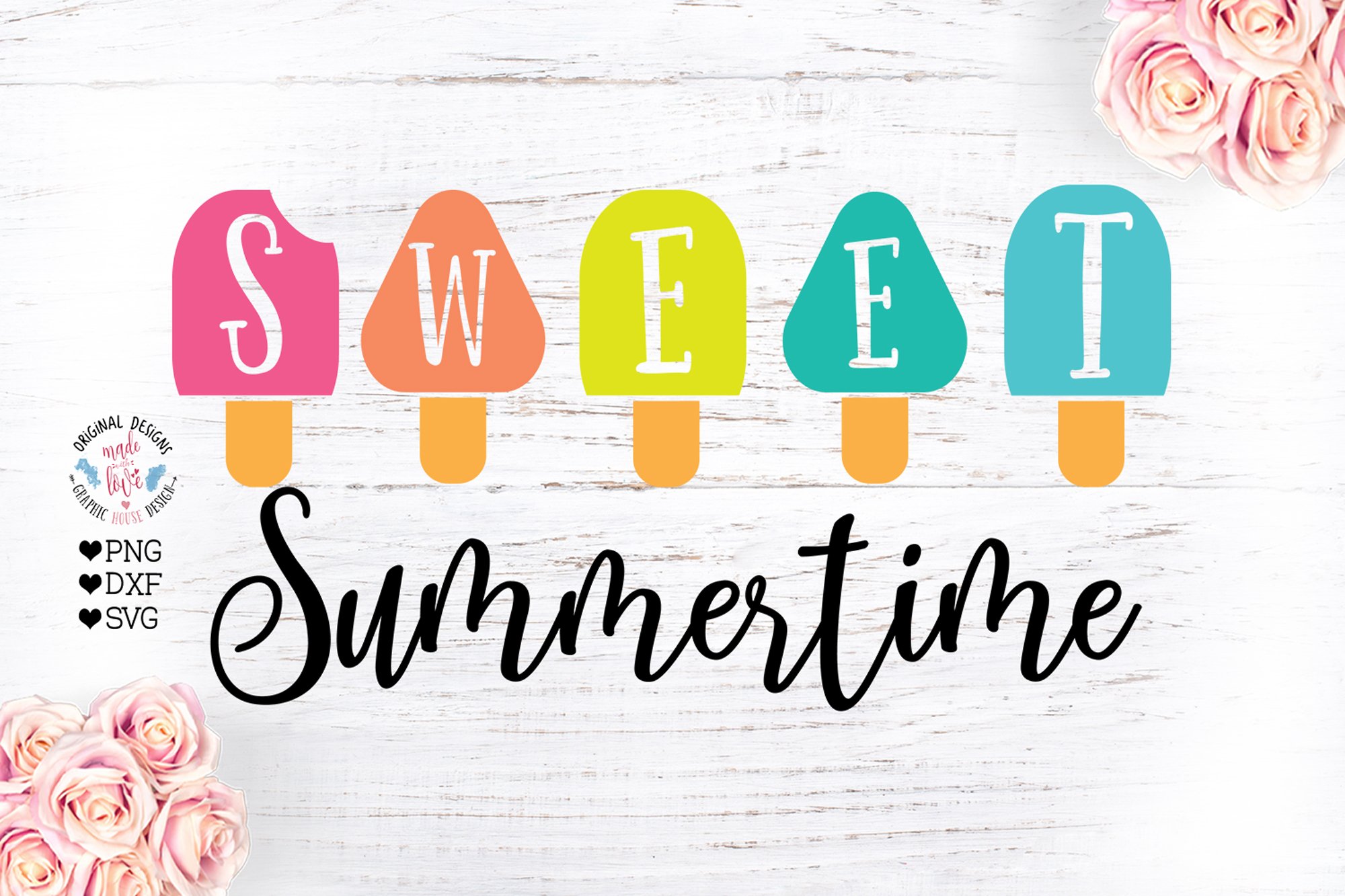 Sweet Summertime Cut File (571048) | Cut Files | Design Bundles