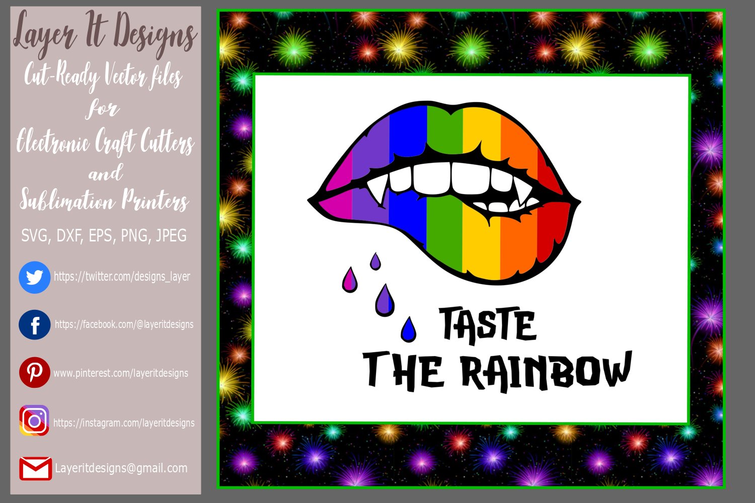 Taste The Rainbow/ Pride Design File (295182) | SVGs | Design Bundles