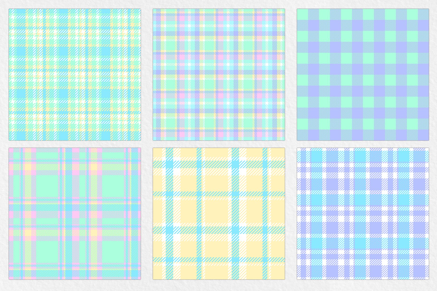 Pastel Plaid Digital Paper Pack
