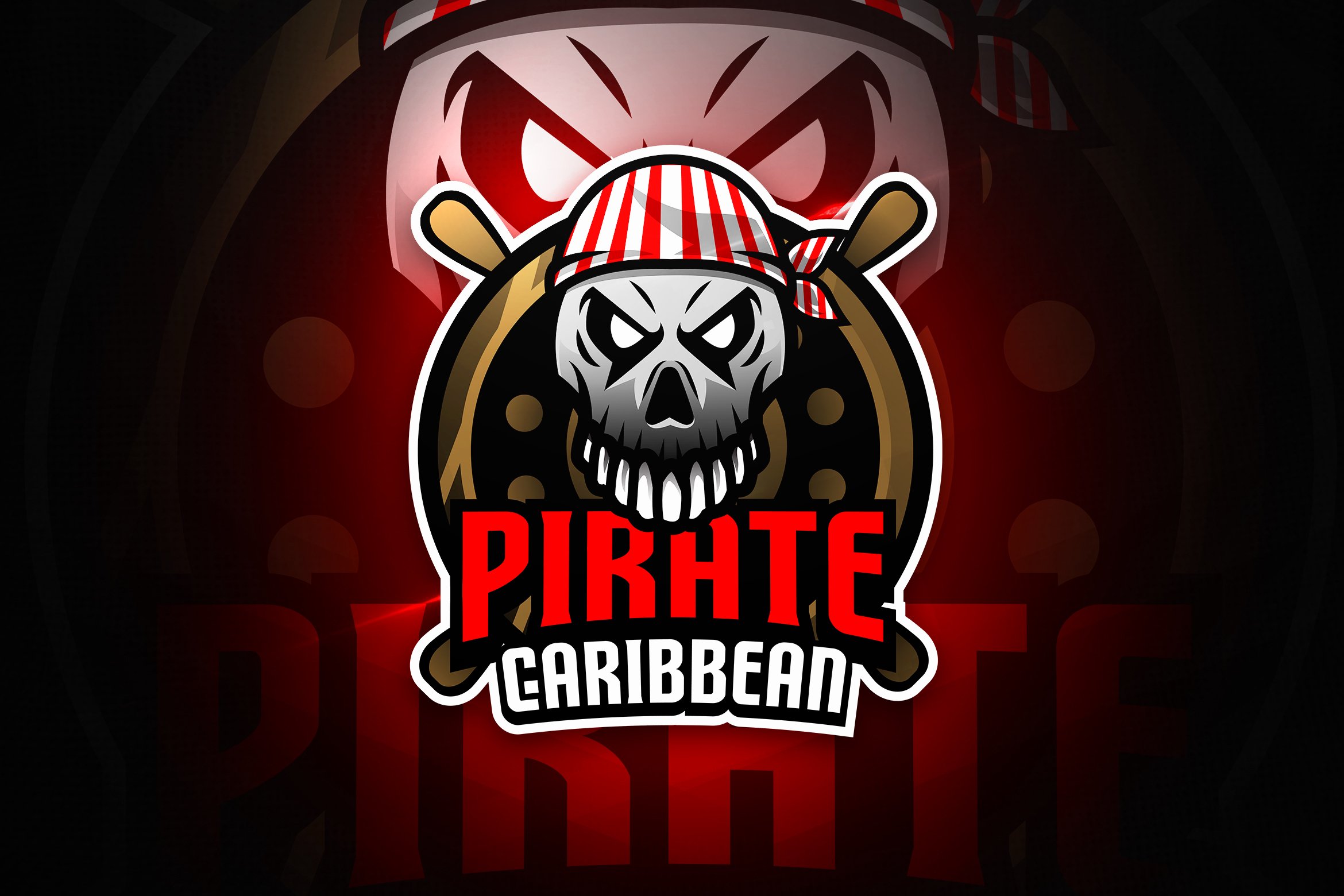 Pirate Caribbean - Mascot & Esport Logo (321077) | Illustrations ...