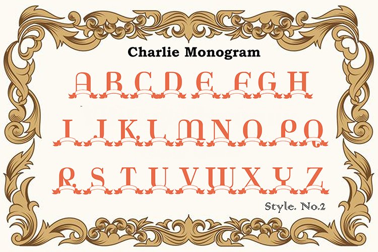 Charlie Monogram (212368) | Monogram | Font Bundles