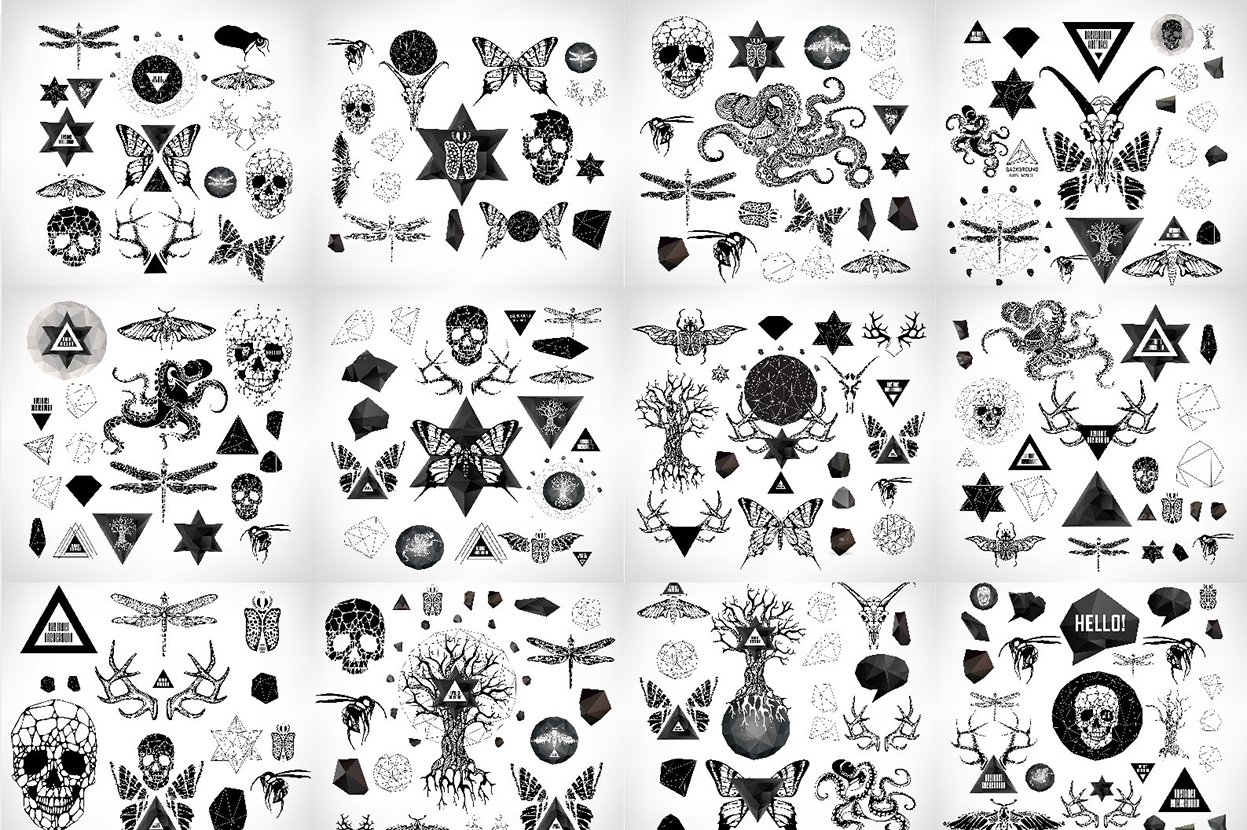 Gothic mystic elements (805792) | Elements | Design Bundles