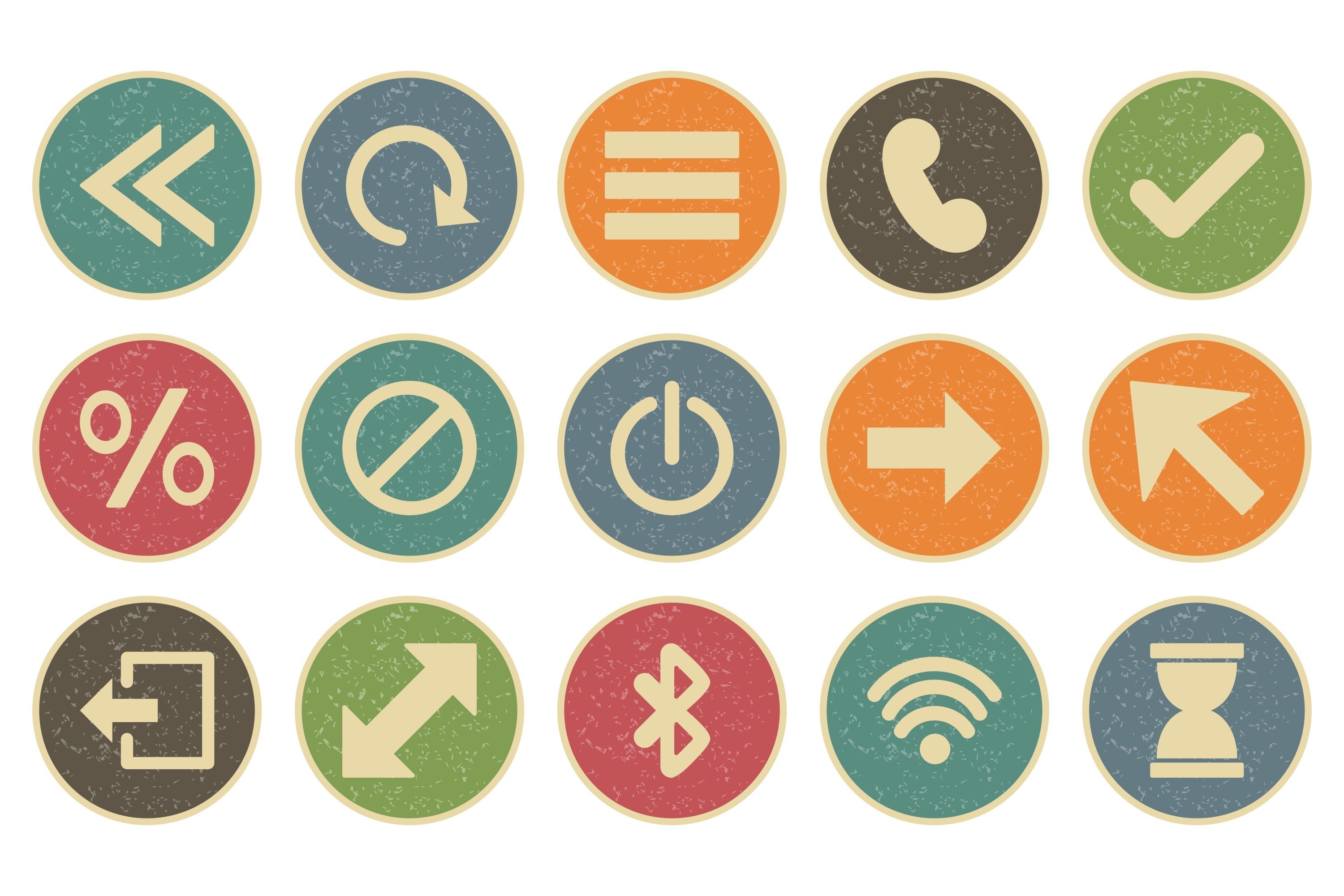 Set Of Basic Elements Icons (442636) | Icons | Design Bundles