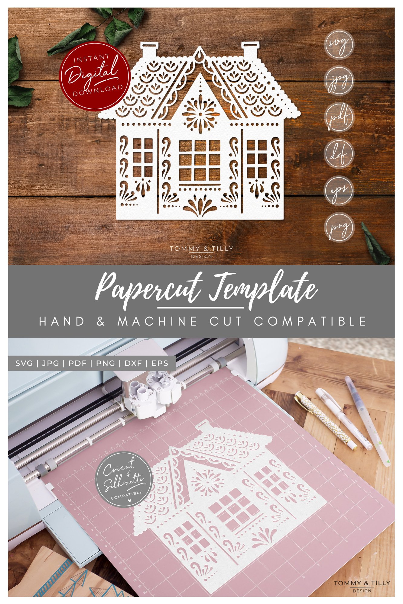 Intricate House No.2 - SVG EPS DXF PNG PDF JPG Cut File (372065) | SVGs ...