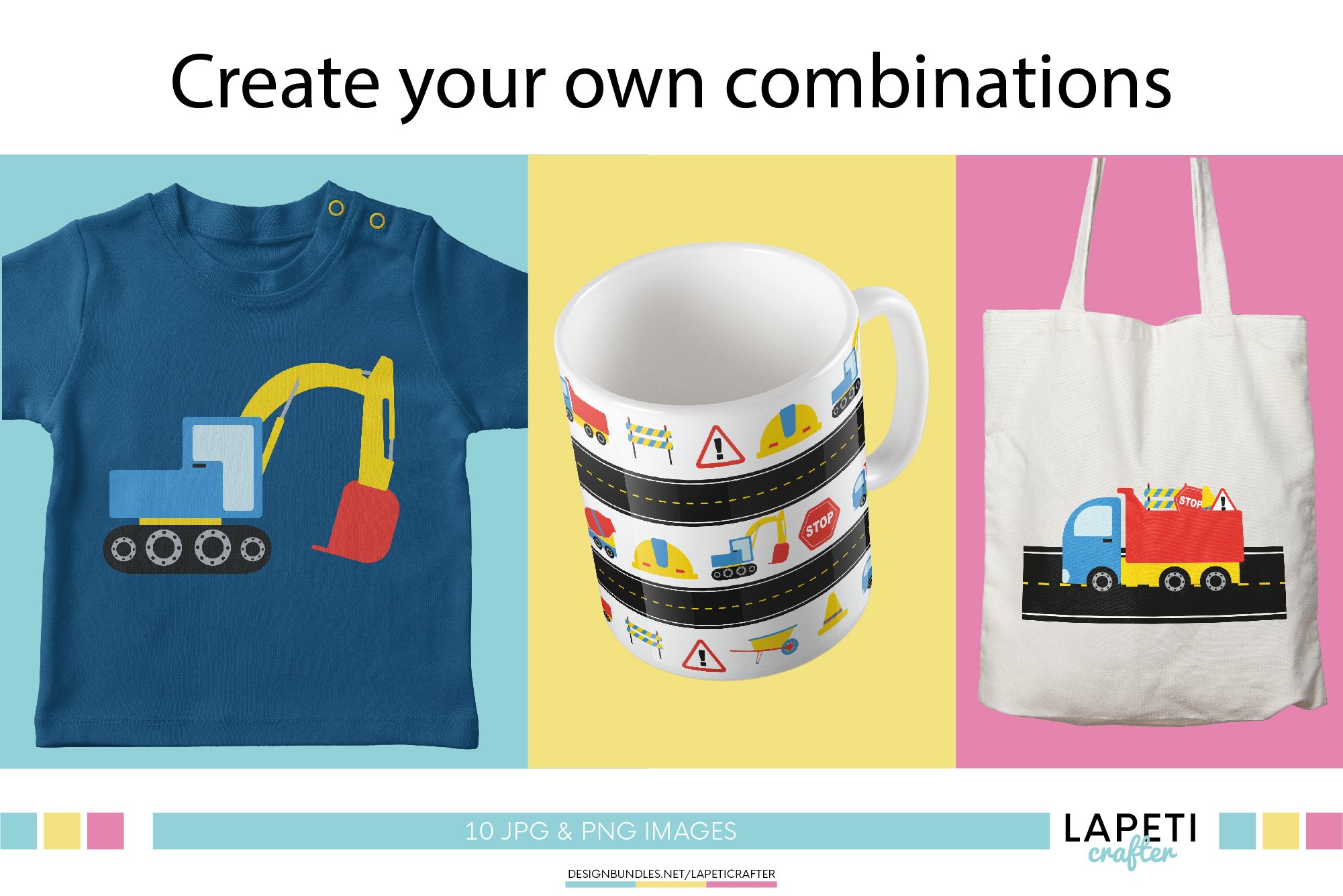 Construction clipart, png, jpg, sublimation designs for kids (482930 ...