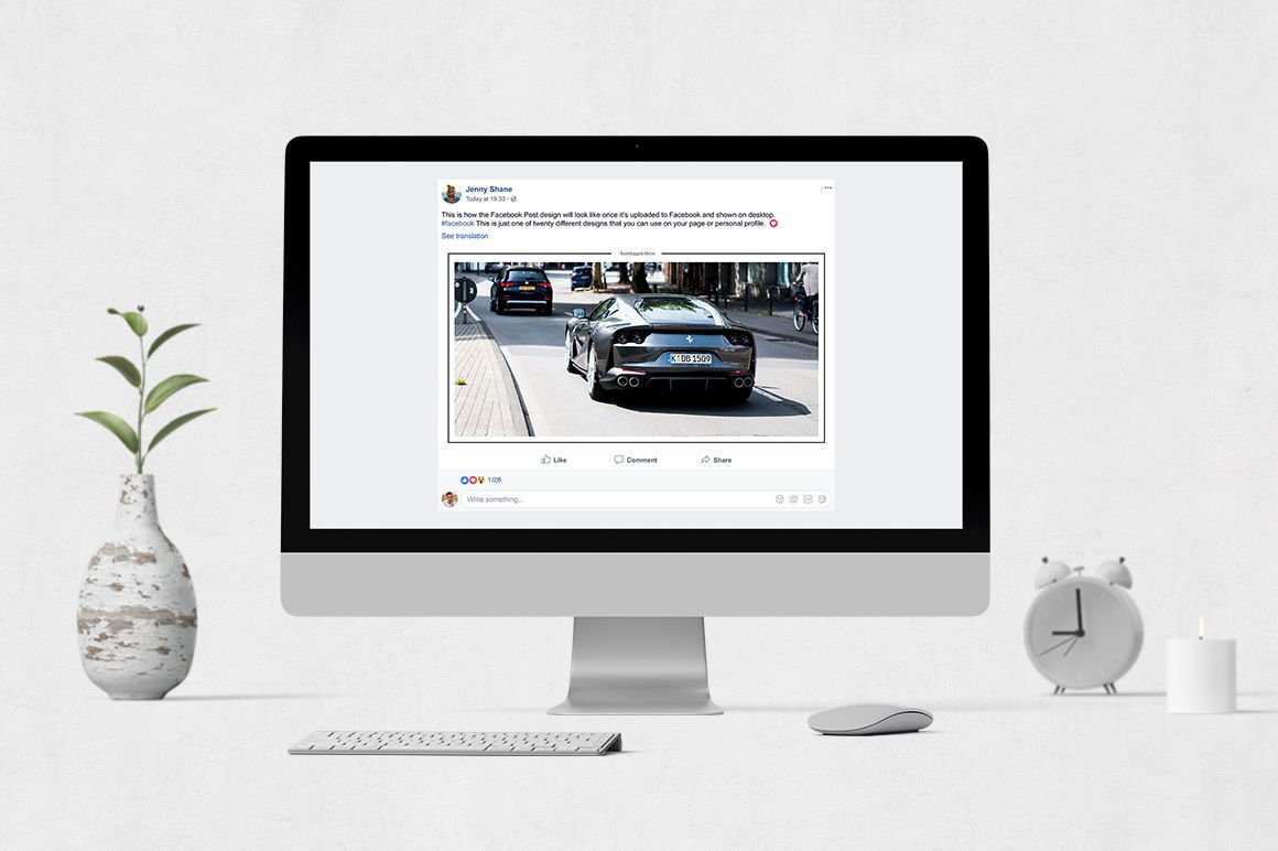 Supercars Facebook Posts (220779) | Web Elements | Design Bundles