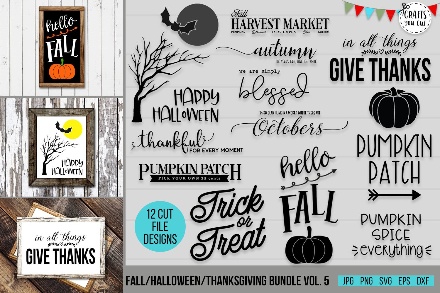 Fall/Halloween/Thanksgiving Vol. 5 (275542) | SVGs | Design Bundles