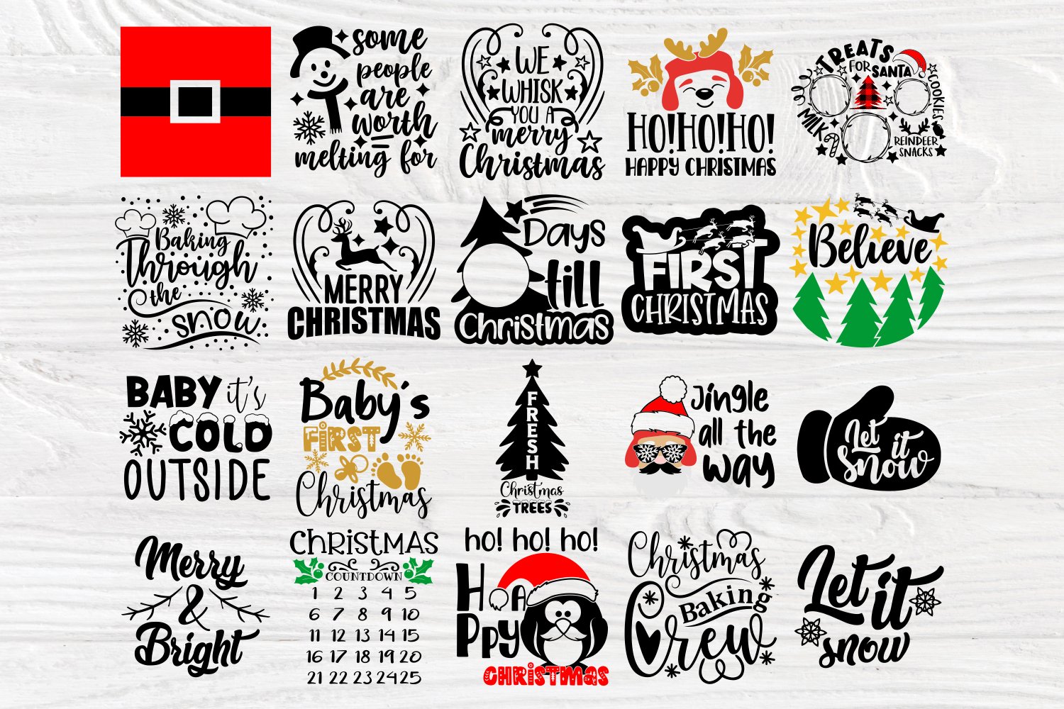Christmas SVG Bundle, Merry Christmas Svg, 1st Christmas Svg (1055121 ...