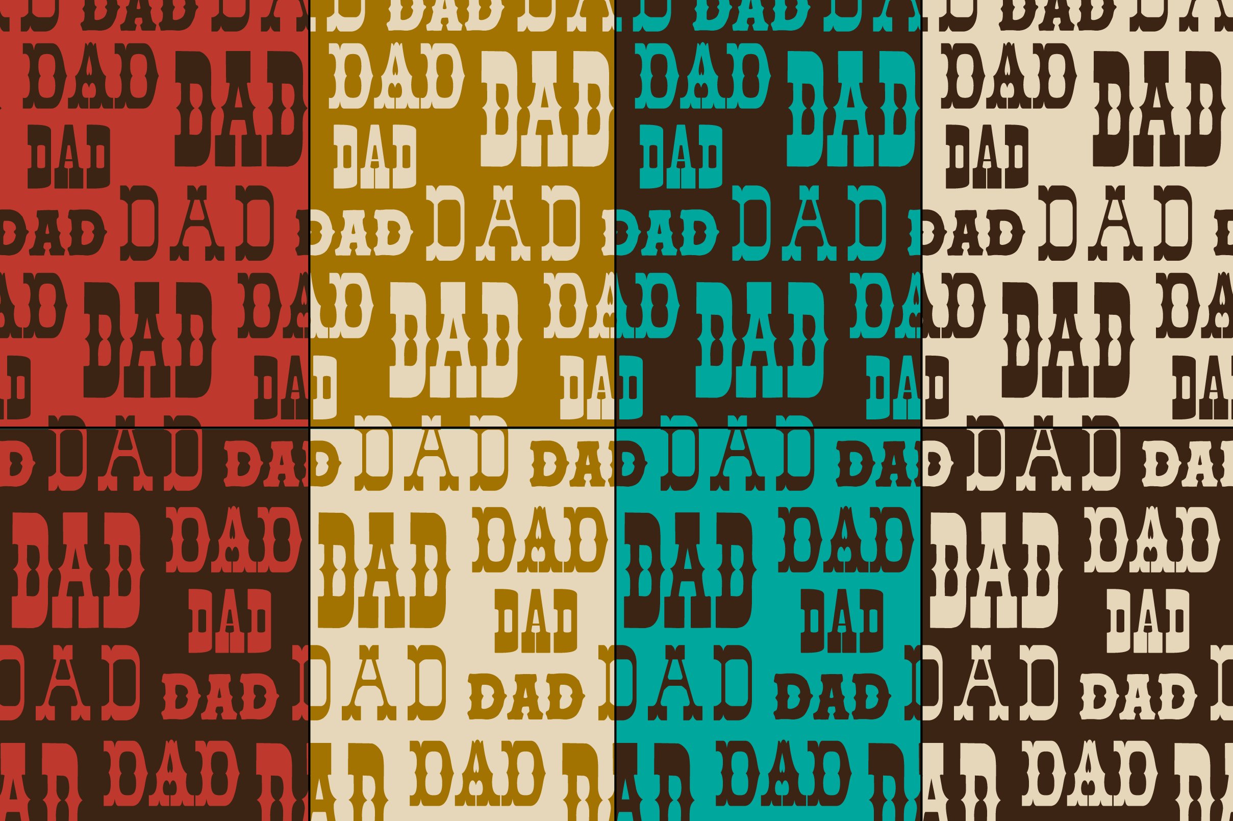 Seamless Father's Day Patterns (661432) | Patterns | Design Bundles