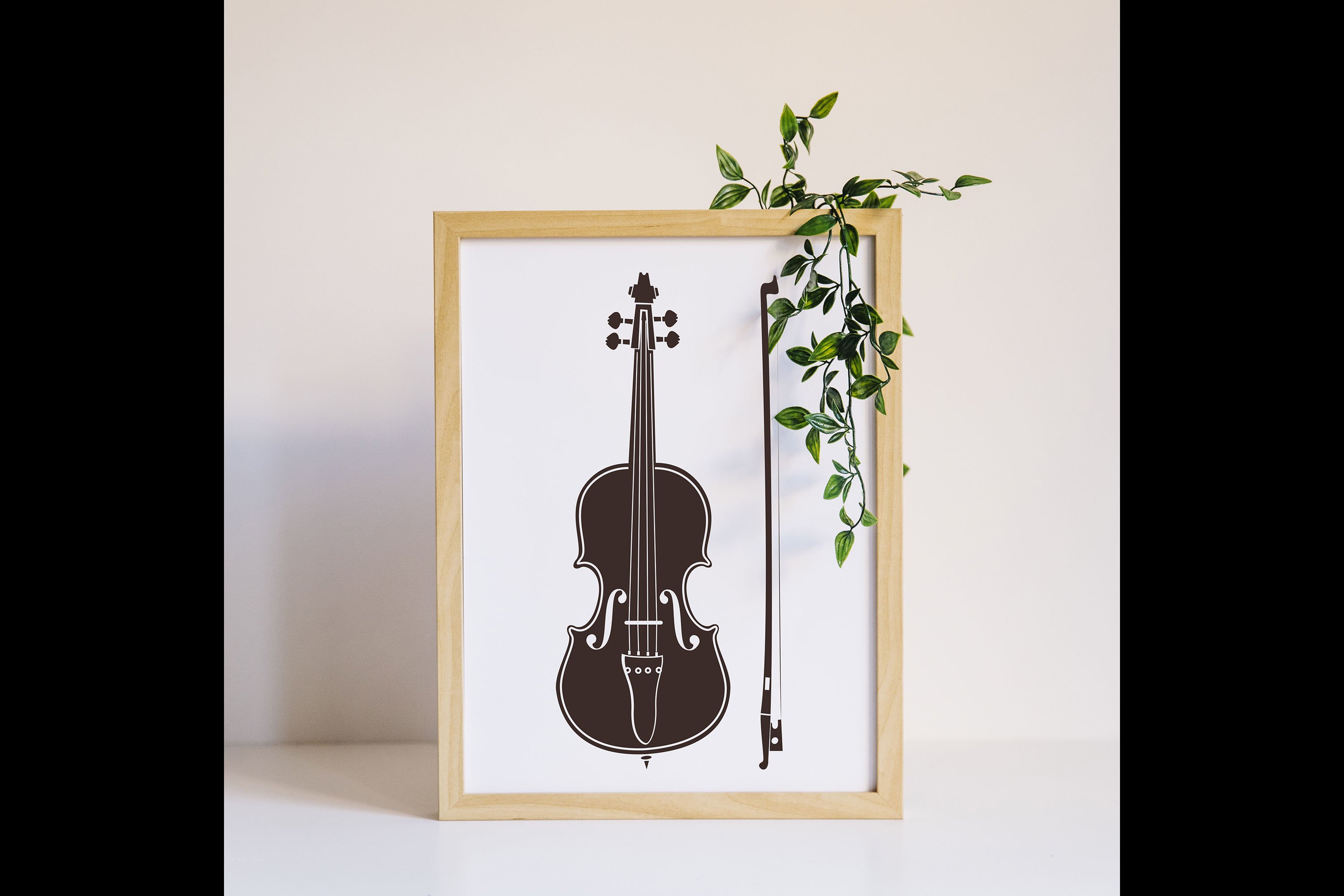 256 Solid Color Violin Instrument Printable Sticker Clip Art (220458 ...