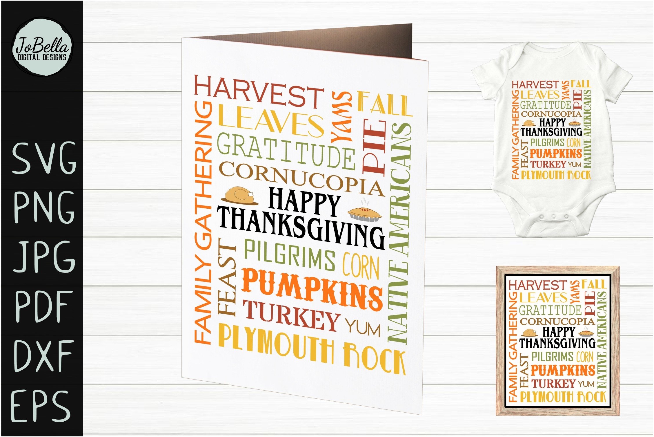 Subway Art Happy Thanksgiving SVG, Sublimation PNG & Print (353555 ...