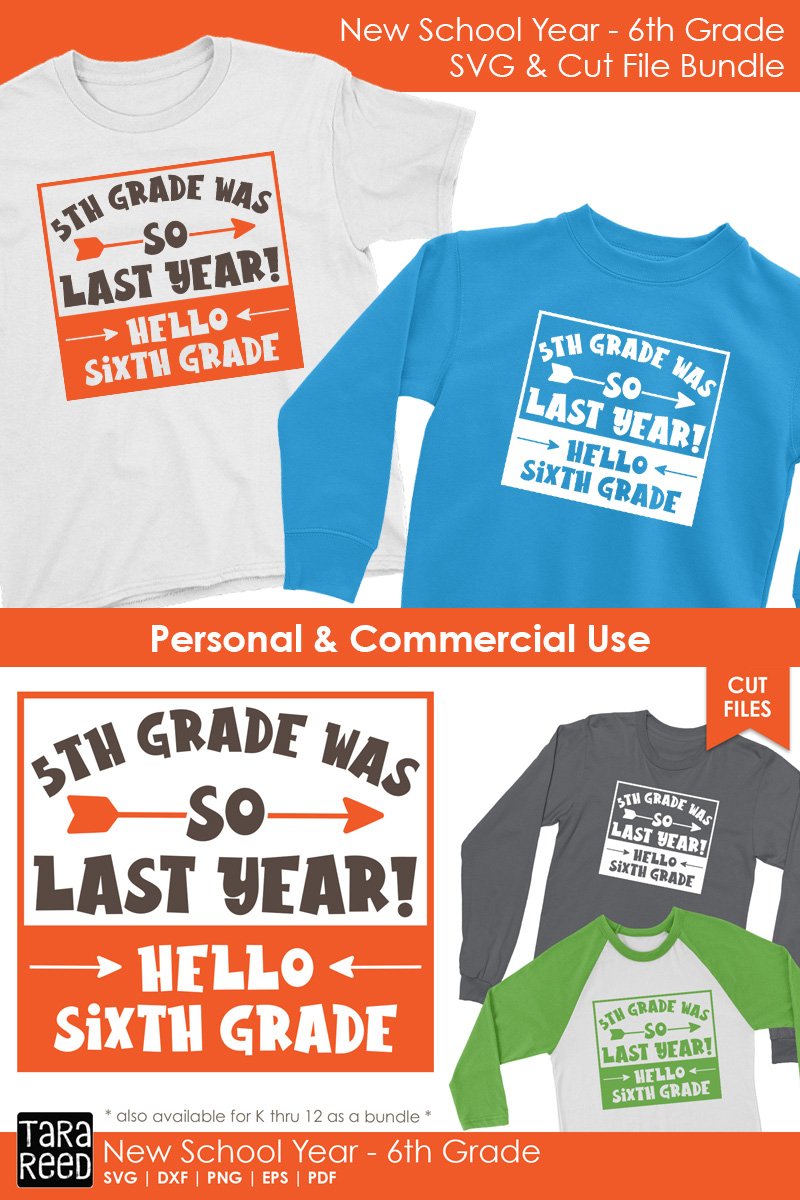 Back to School - 6th Grade SVG and Cut Files for Crafters (280848 ...
