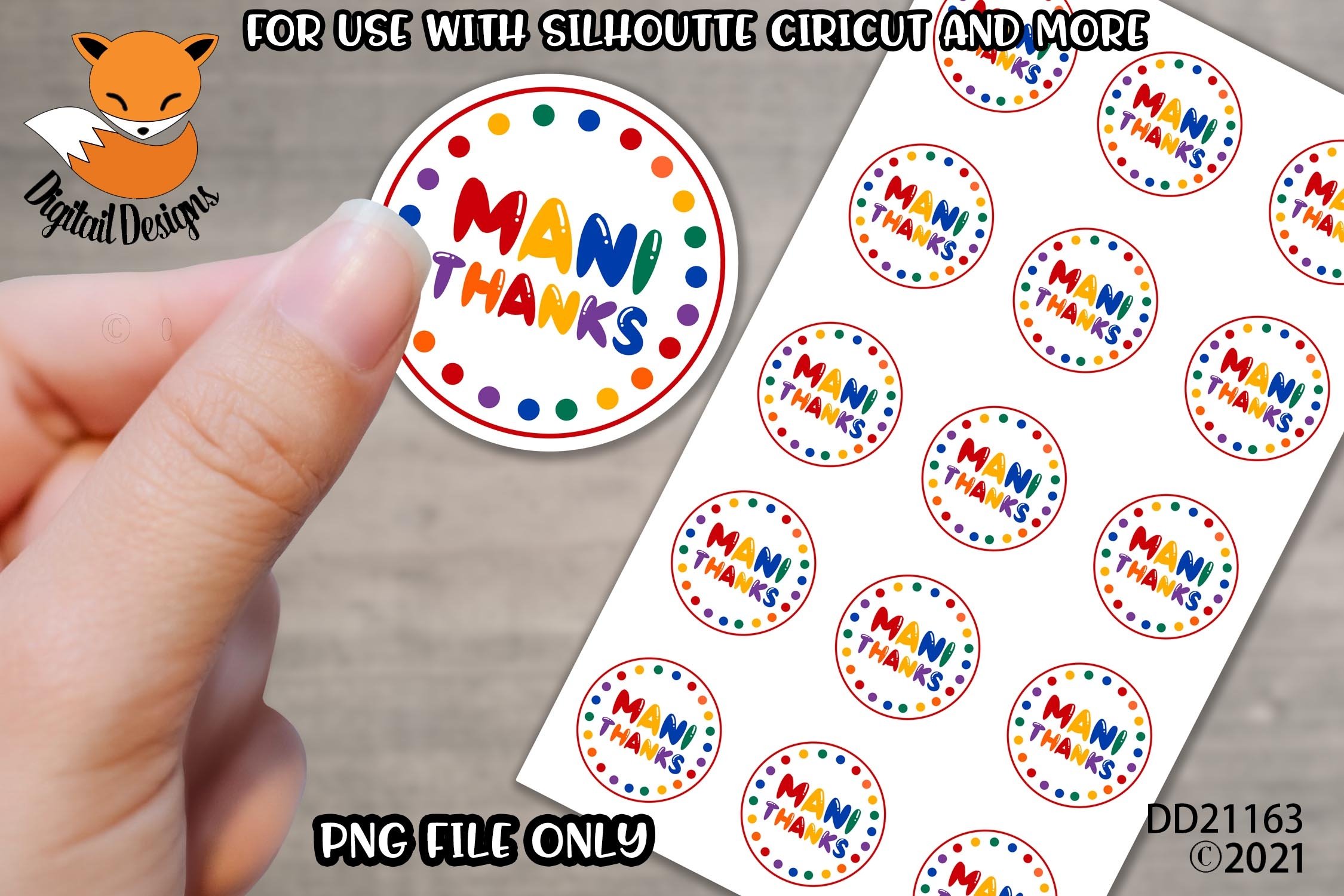 Small Business Sticker Mani Thanks Nail Tech PNG (1353620) | Stickers ...