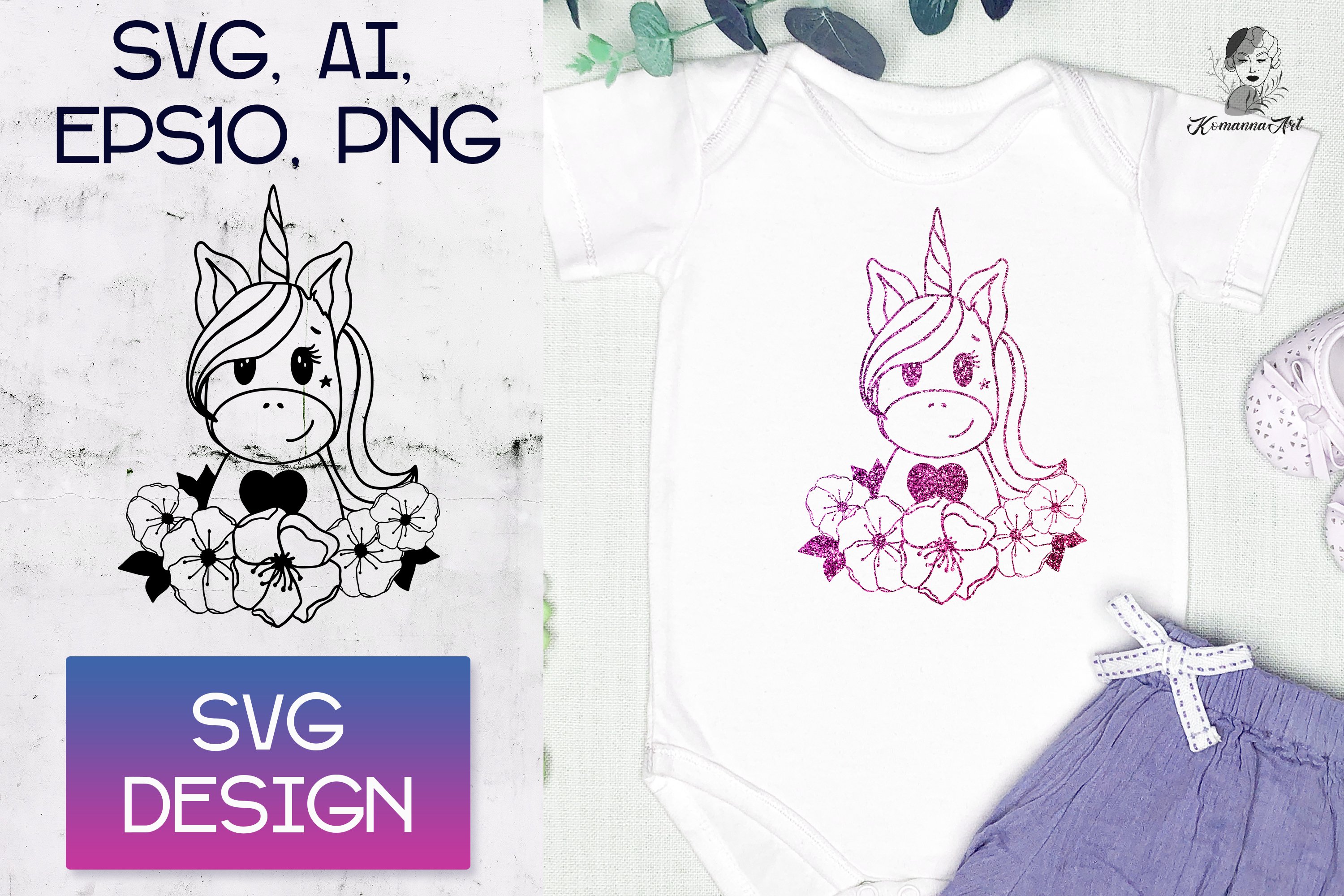 Unicorn face SVG design, Birthday unicorn SVG (1333170) | SVGs | Design ...