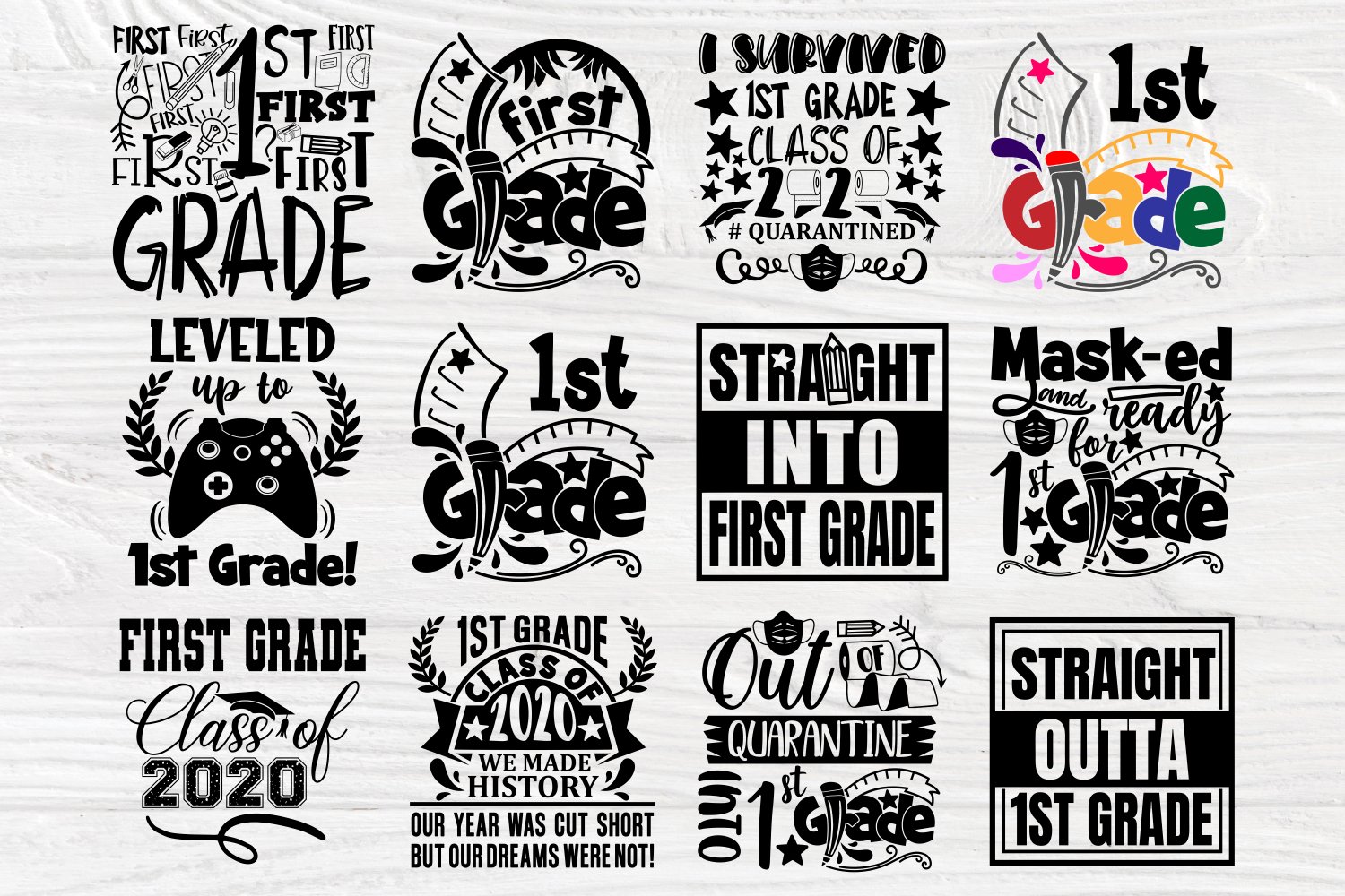 1st Grade SVG Bundle, First Grade Svg, School Svg Shirt (824499) | Cut ...