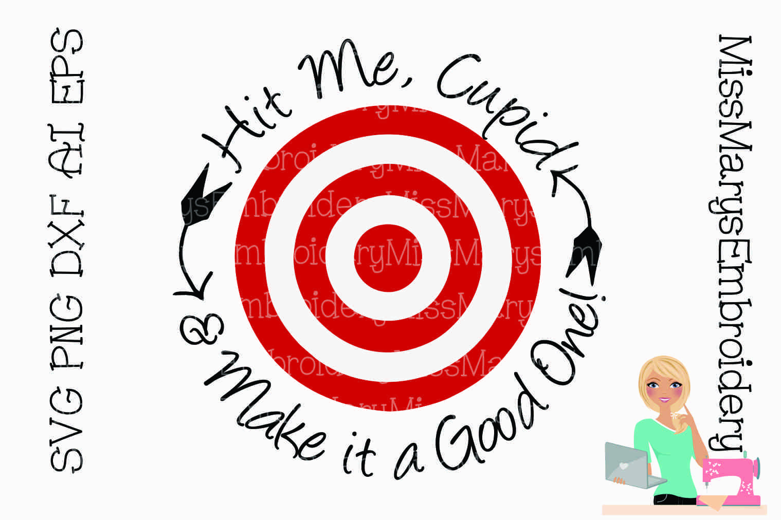 Cupid Hit Me SVG Cutting File PNG DXF AI EPS (188406) | SVGs | Design ...