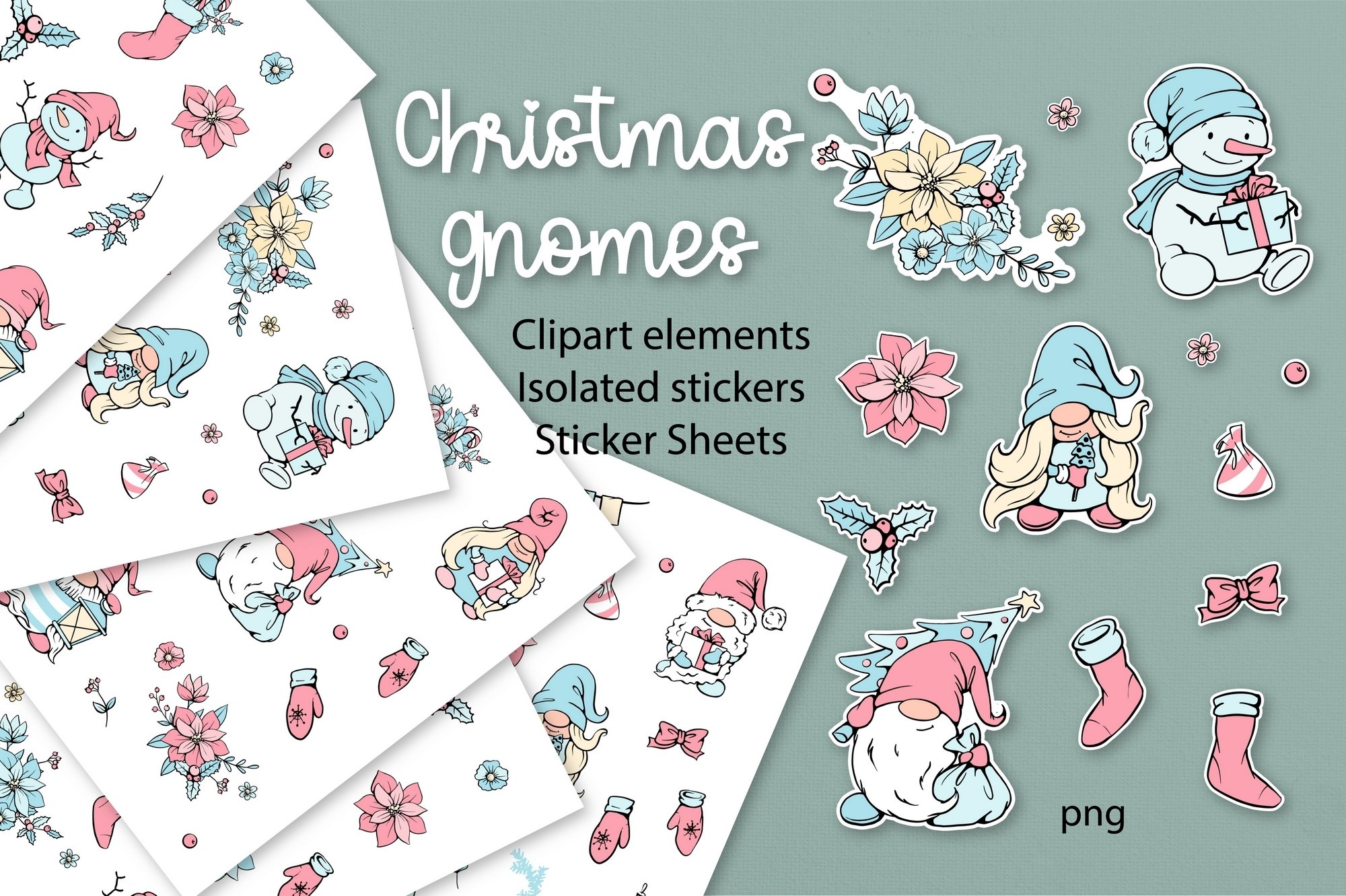 Christmas Gnome Stickers