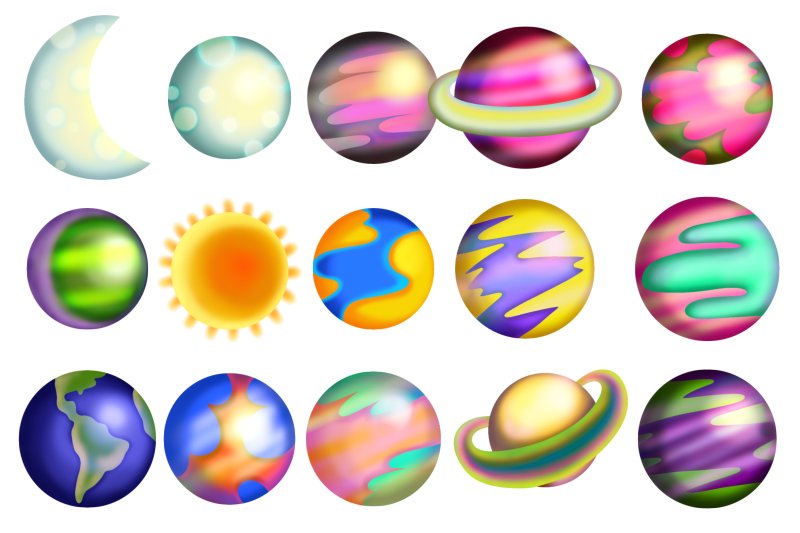 Cosmic Outer Space Planet Solar System Clipart (737960) | Illustrations ...