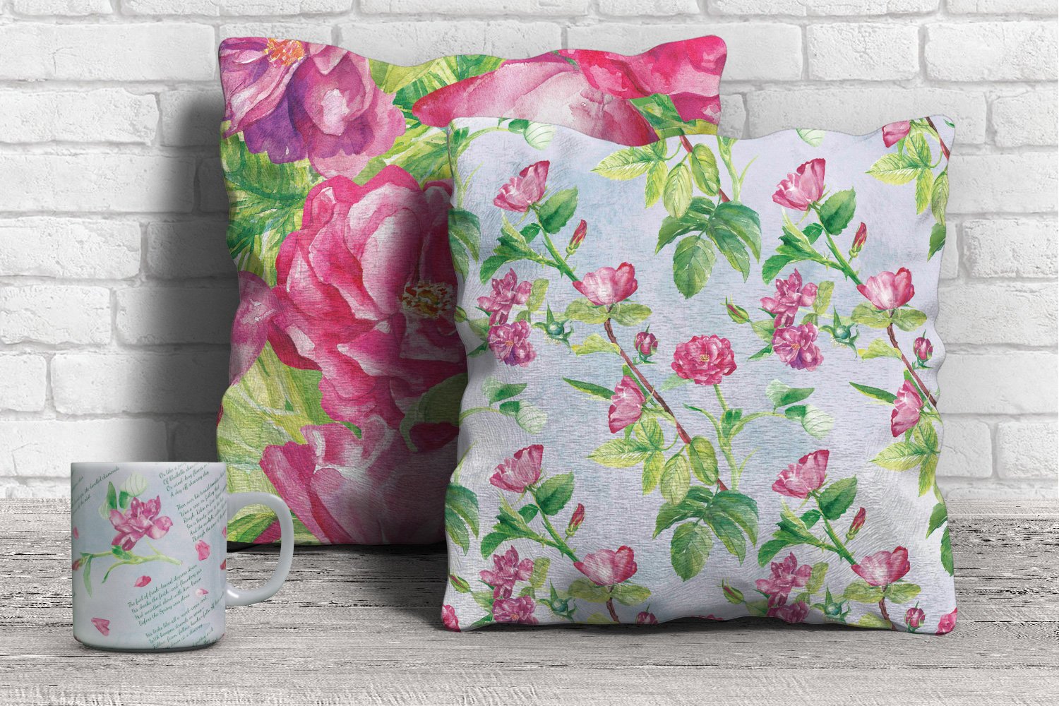 Watercolor Rosehip seamless patterns (735706) | Patterns | Design Bundles