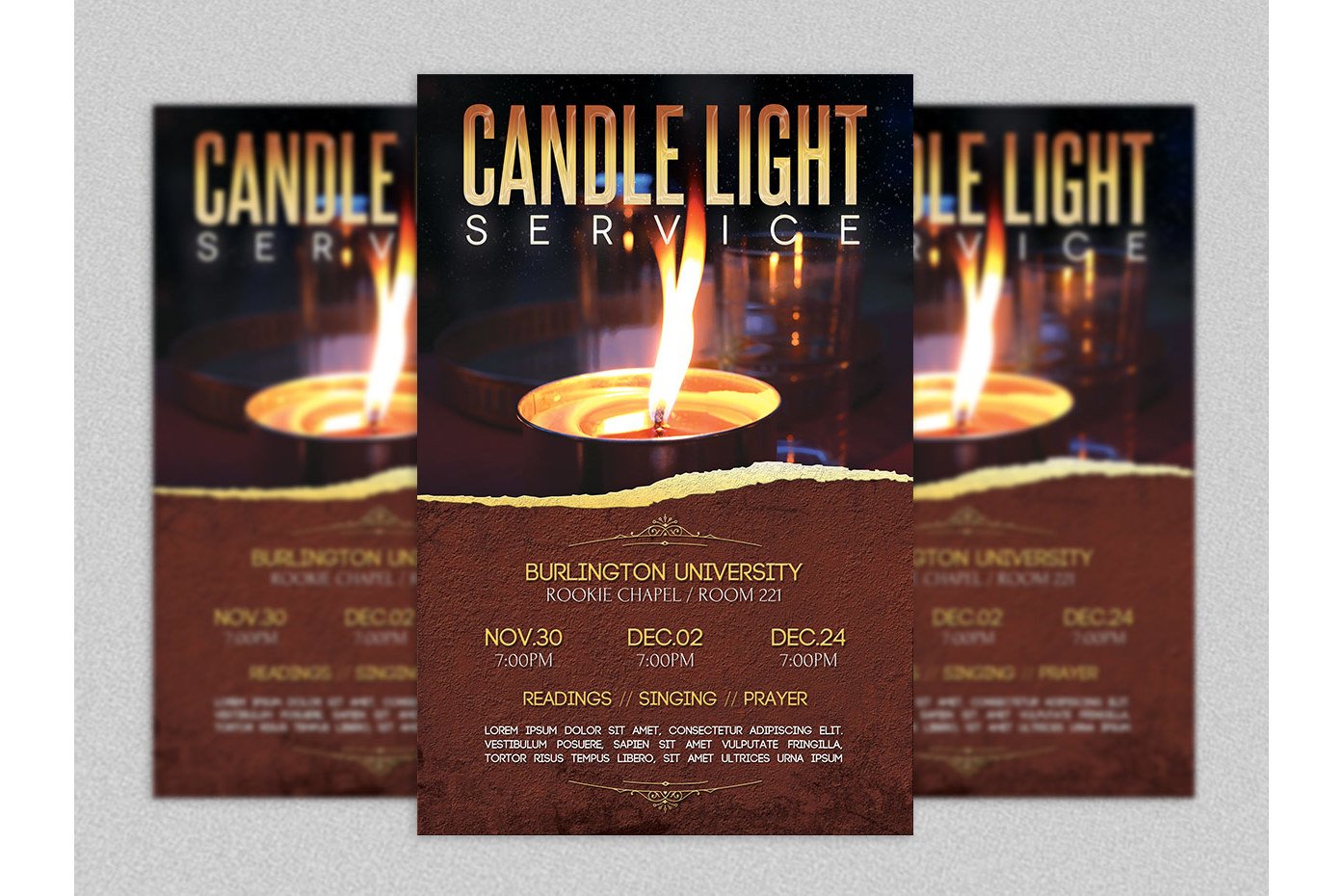 Candlelight Service Flyer Christmas Eve Candlelight Service — First