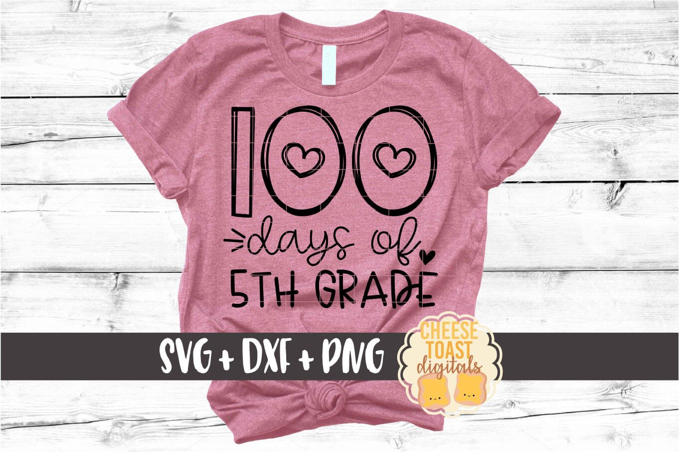 100 Days of 5th Grade - 100th Day of School SVG PNG DXF (417501) | Cut ...