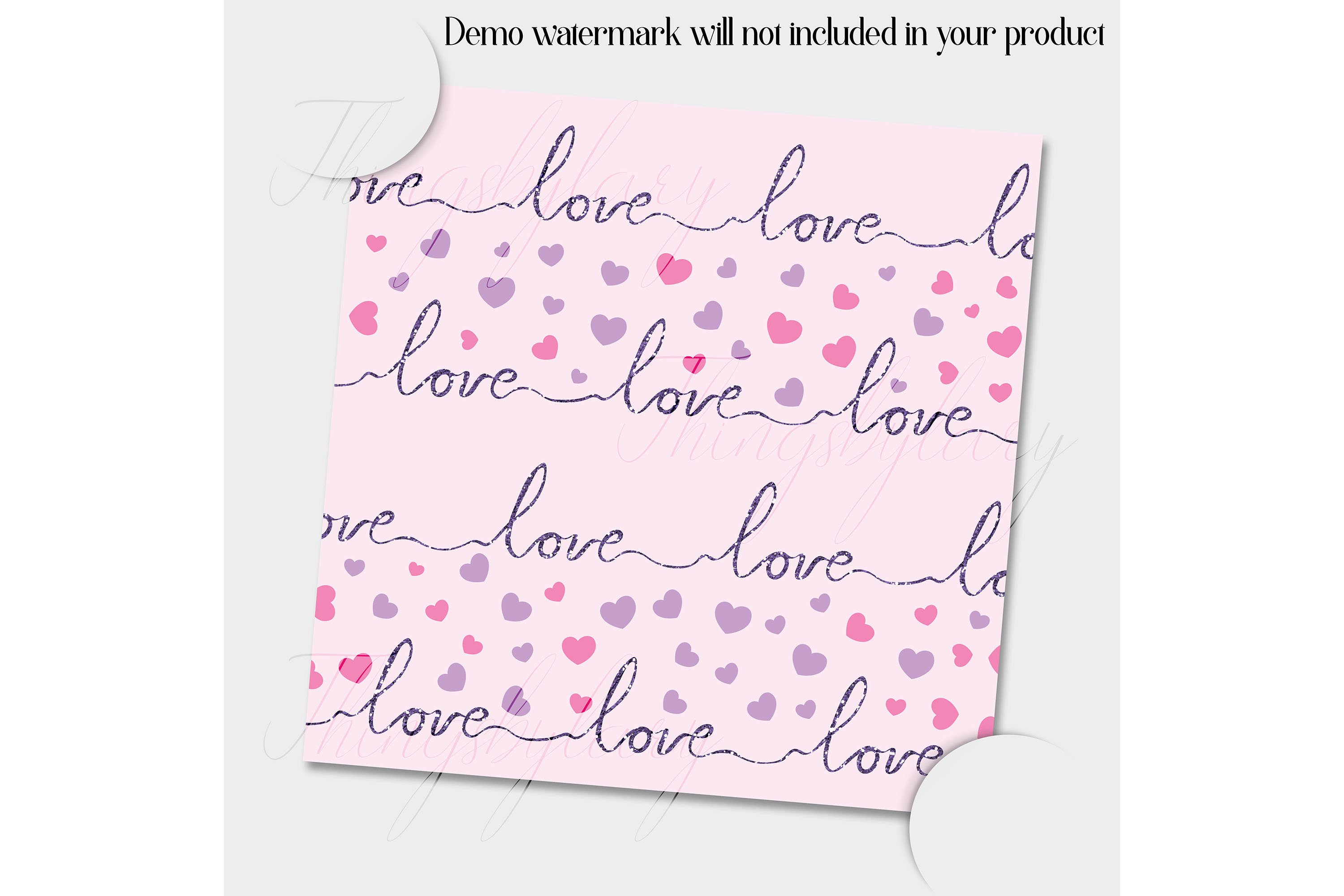 16 Seamless Pastel Pink and Purple Valentine Digital Papers (130916 ...