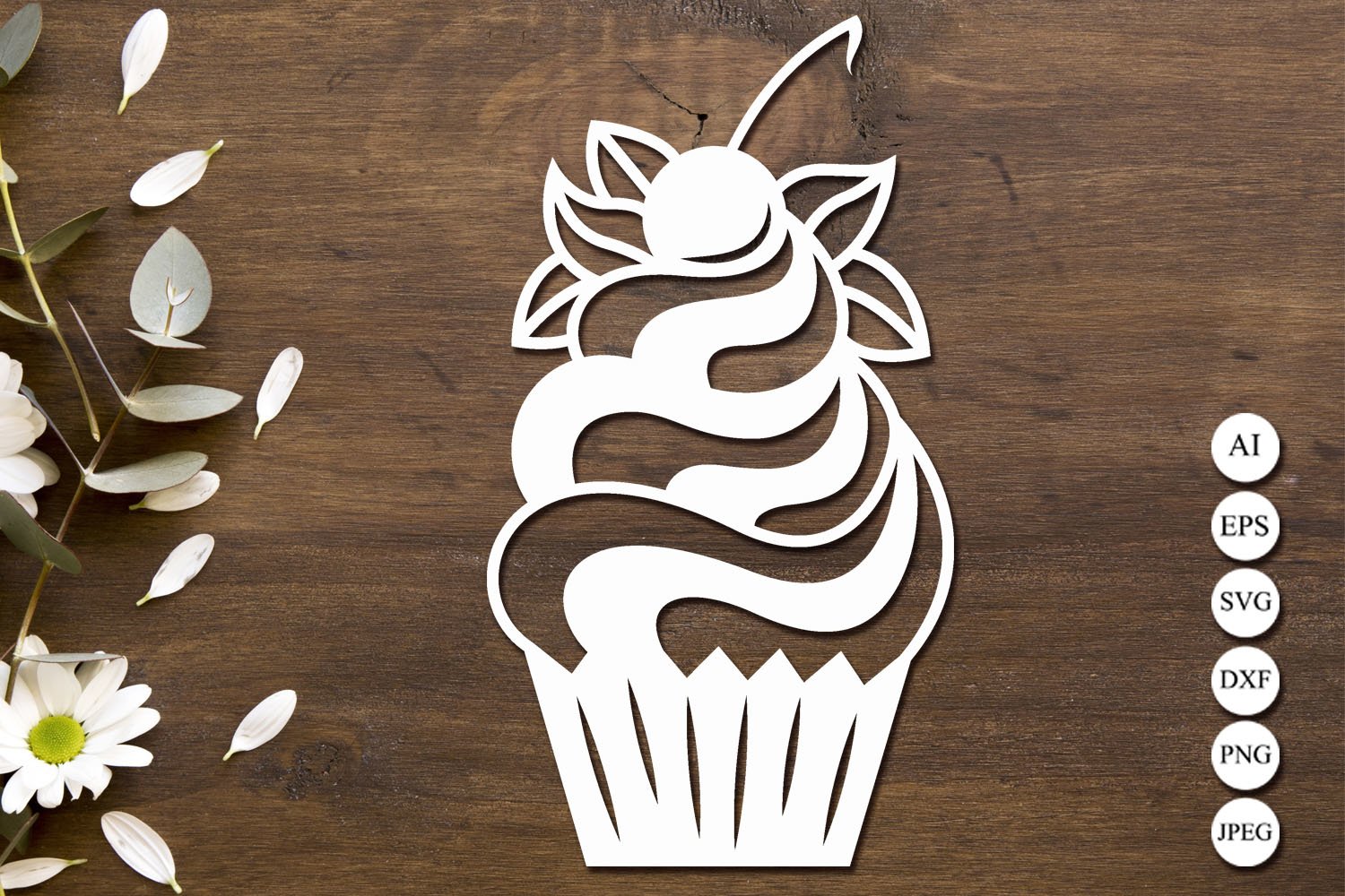 Cupcake svg, Birthday cupcake svg, Baking svg, Dessert svg (962862 ...