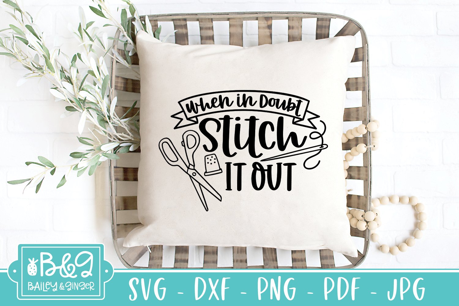 Funny Sewing SVG - When In Doubt Stitch It Out (1051925) | Cut Files ...