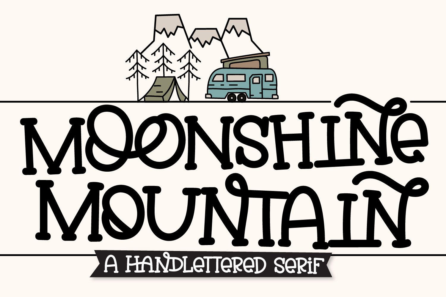 Moonshine Mountain - A Silly Soft Caps Font