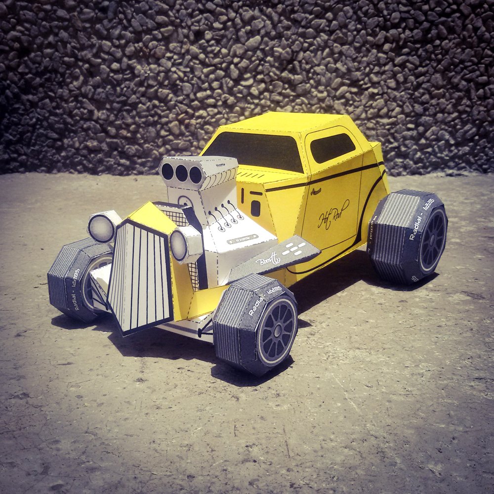 DIY Paper Car - 3d papercraft (22889) | Printables | Design Bundles