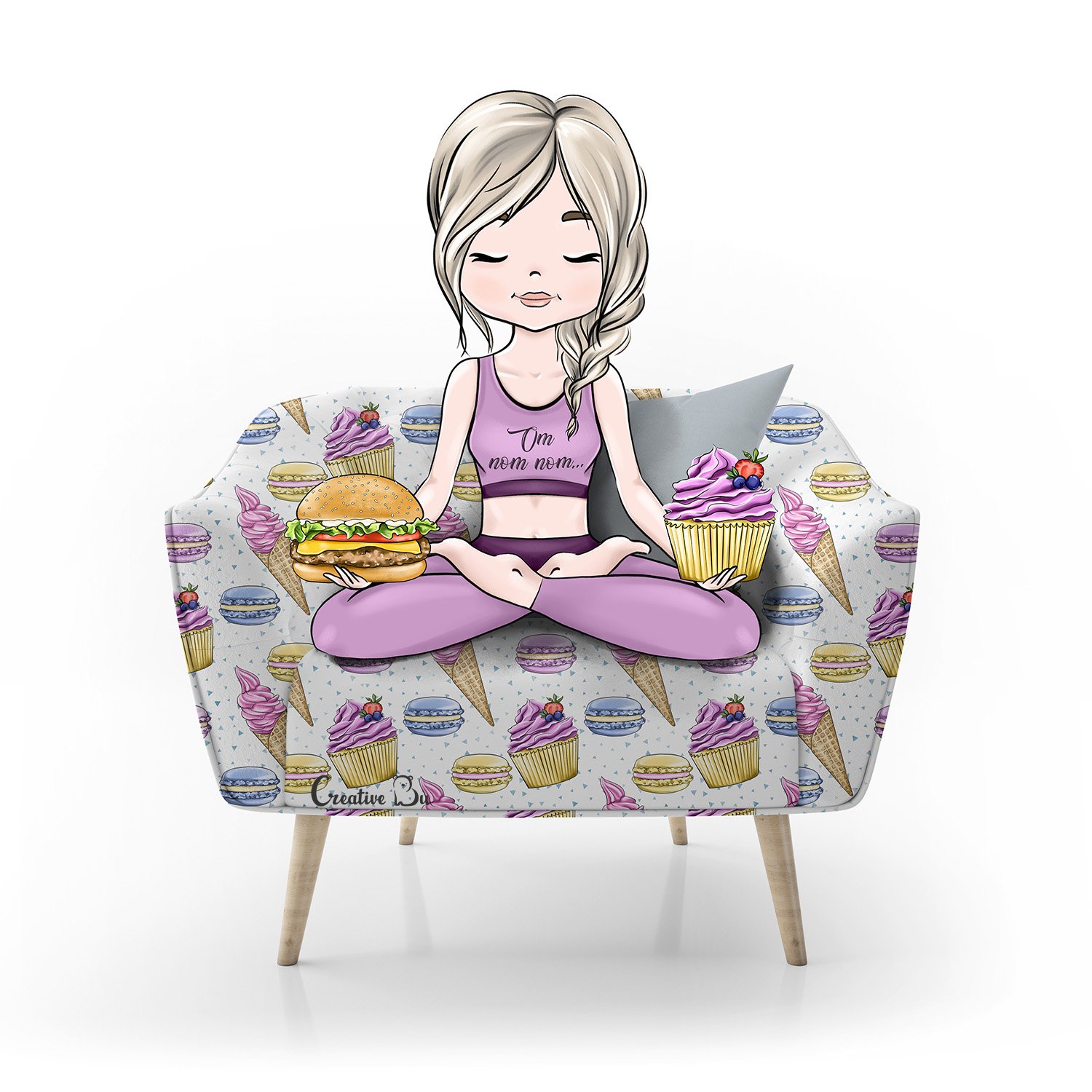 Om nom nom - Clipart (731871) | Illustrations | Design Bundles