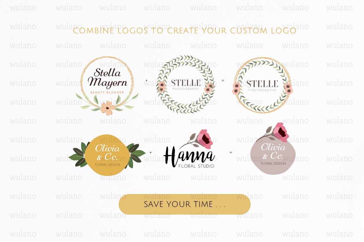 Floral Logo Templates Vol.1 (20527) | Logos | Design Bundles