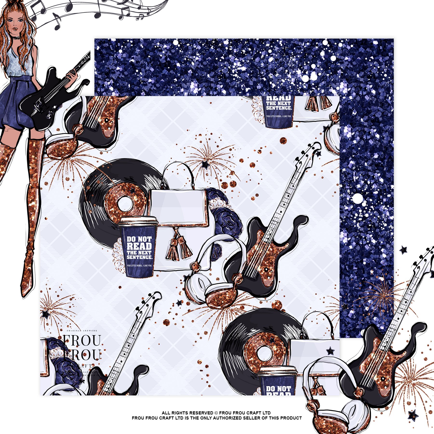 Rock Star Fashion Music Girl Singer Paper Pack (355132) | Patterns ...