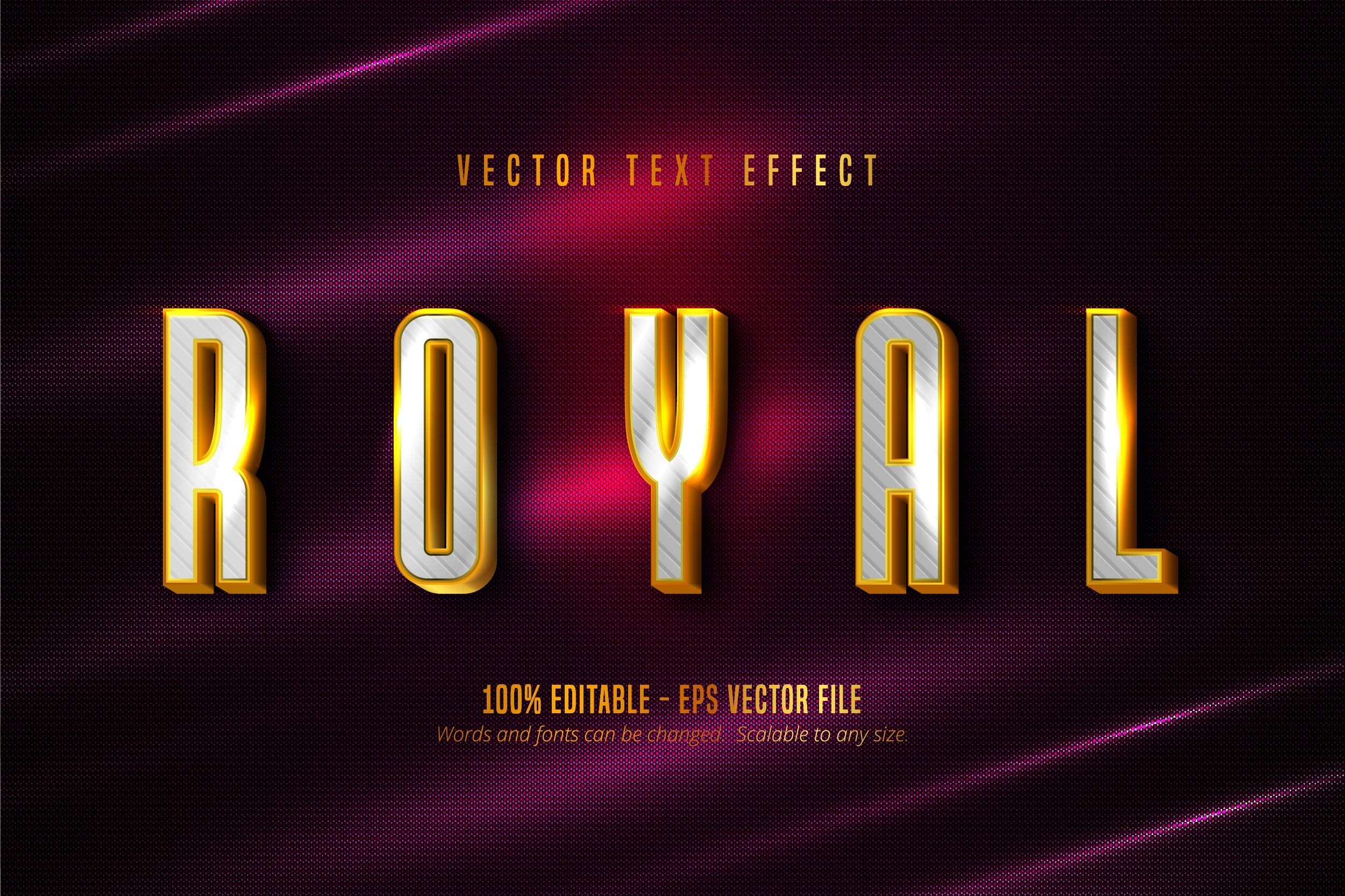 Royal text, luxury golden and silver editable text effect (897002 ...