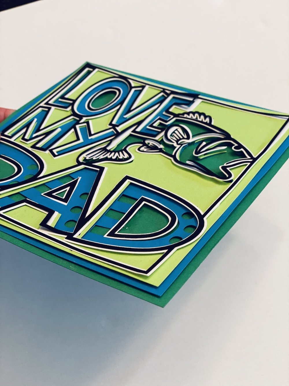 Father's Day Fishing 3D Layered Design