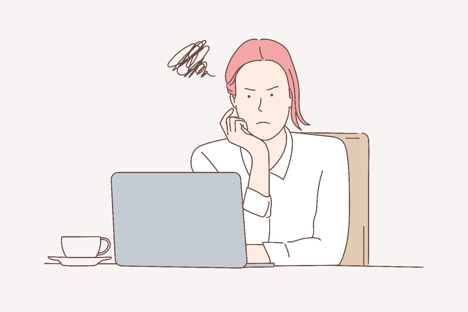 Confused women with work problems. Vector illustration (1129468 ...