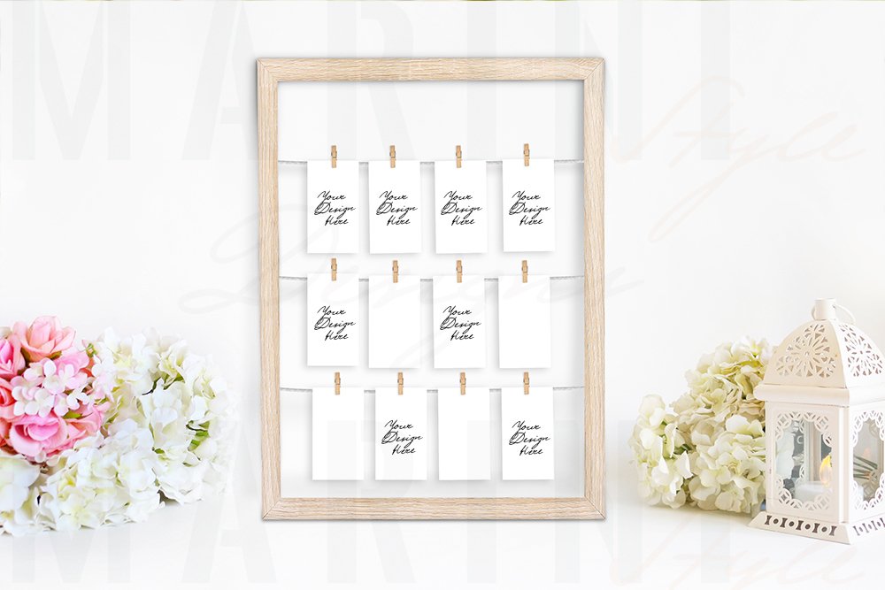 Seating Chart Mockup, Frame with seating cards mockup, 978 (315900 ...