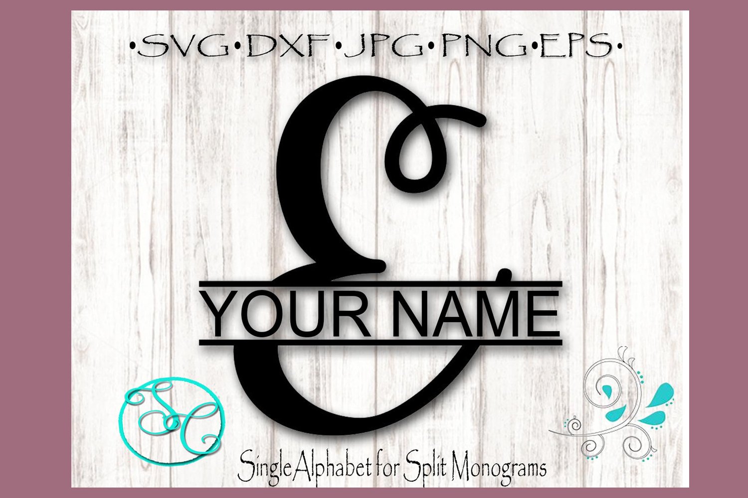 Split Monogram Letter E Single Letter File (290585) | SVGs | Design Bundles